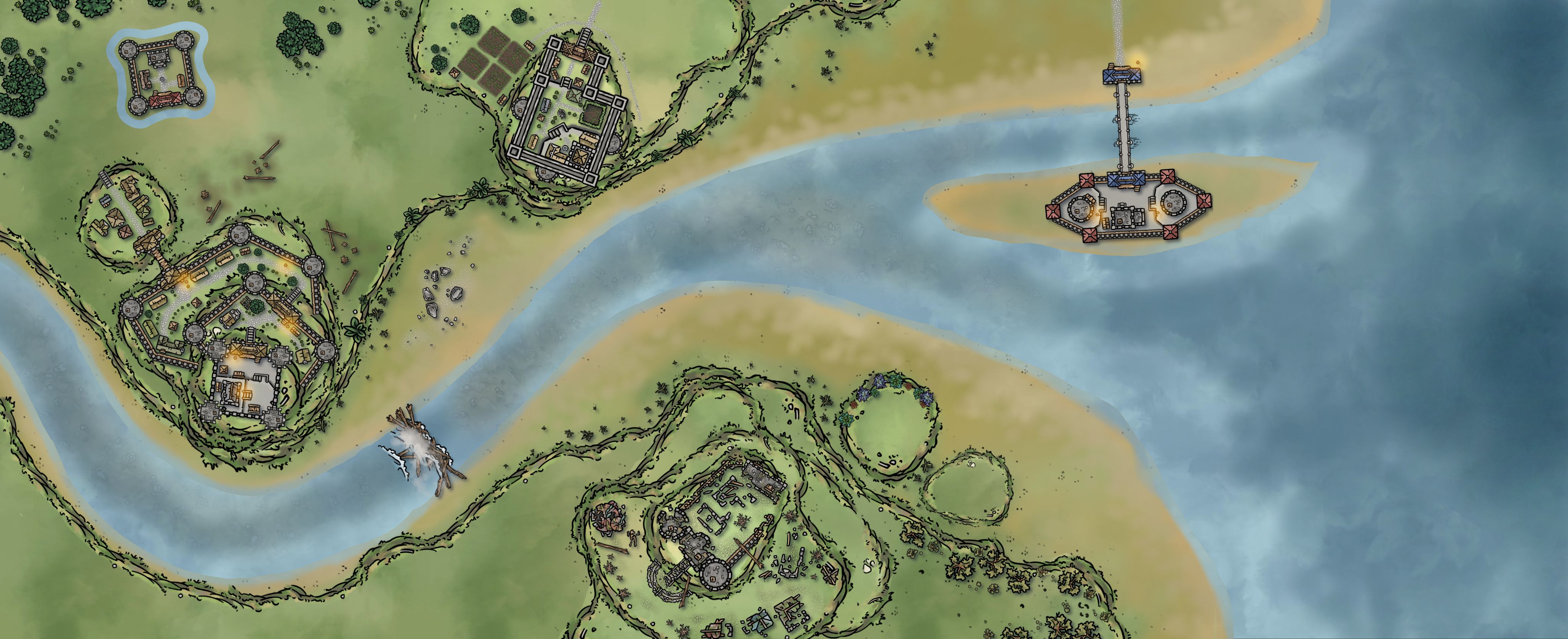 Watercolor Cities Castles | Inkarnate - Create Fantasy Maps Online