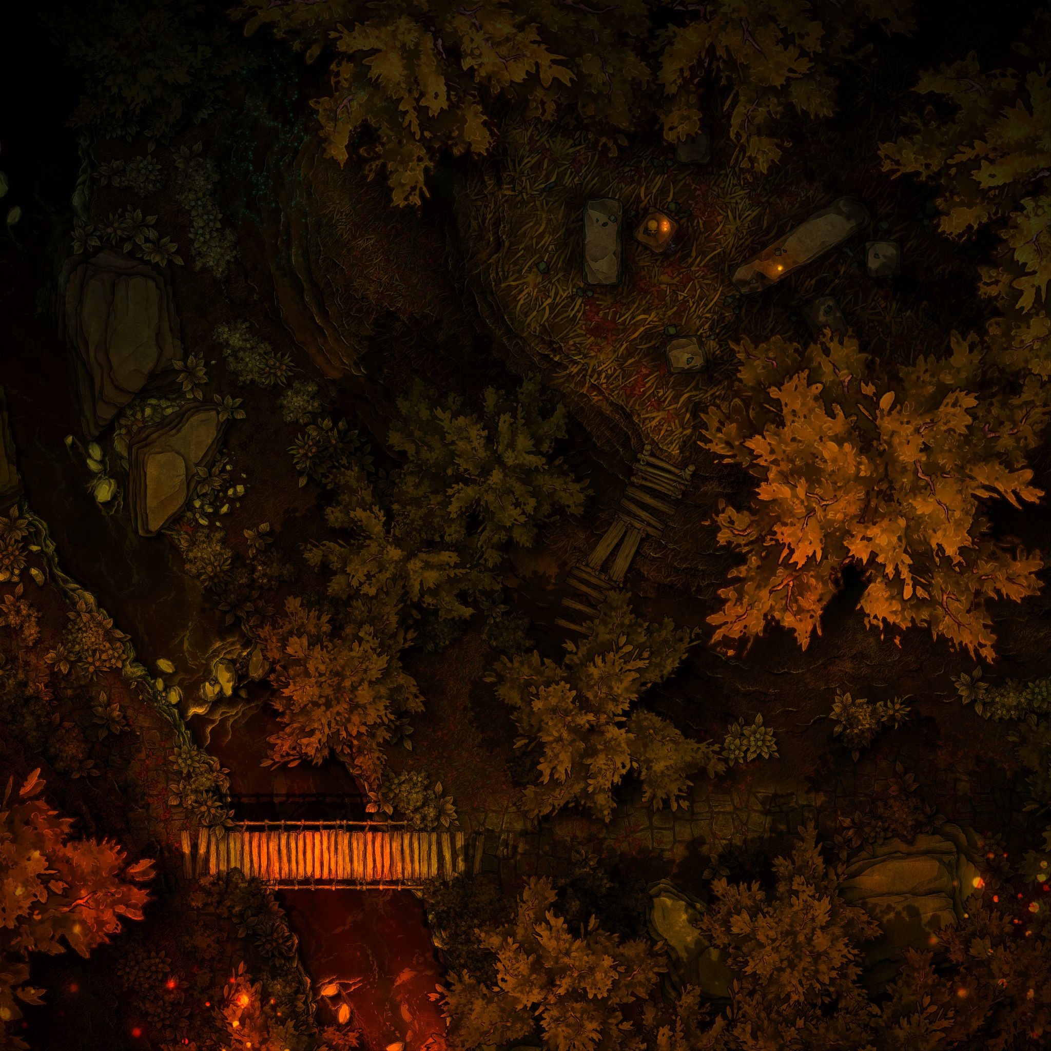 A Halloween Ritual by the Forest Road | Inkarnate - Create Fantasy Maps ...