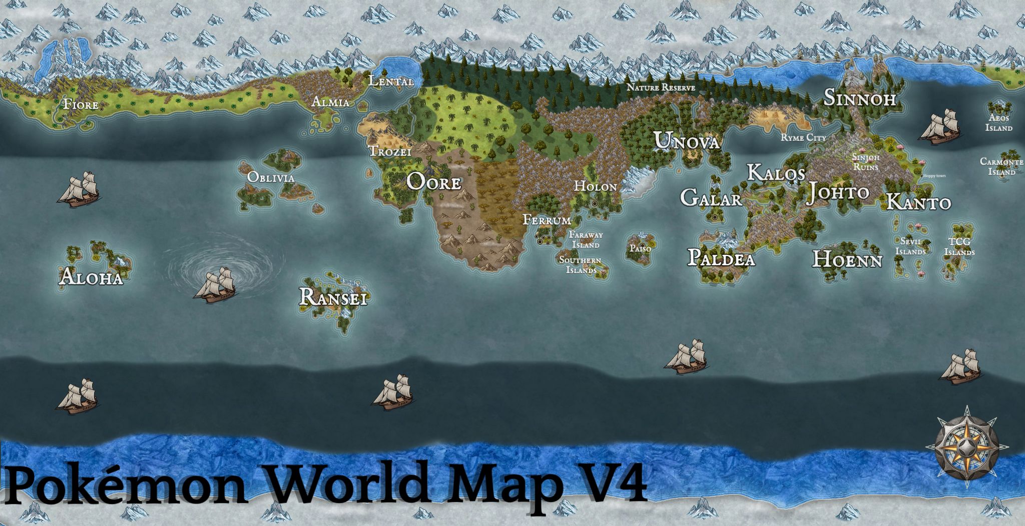 Pokémon world map V3 | Inkarnate - Create Fantasy Maps Online