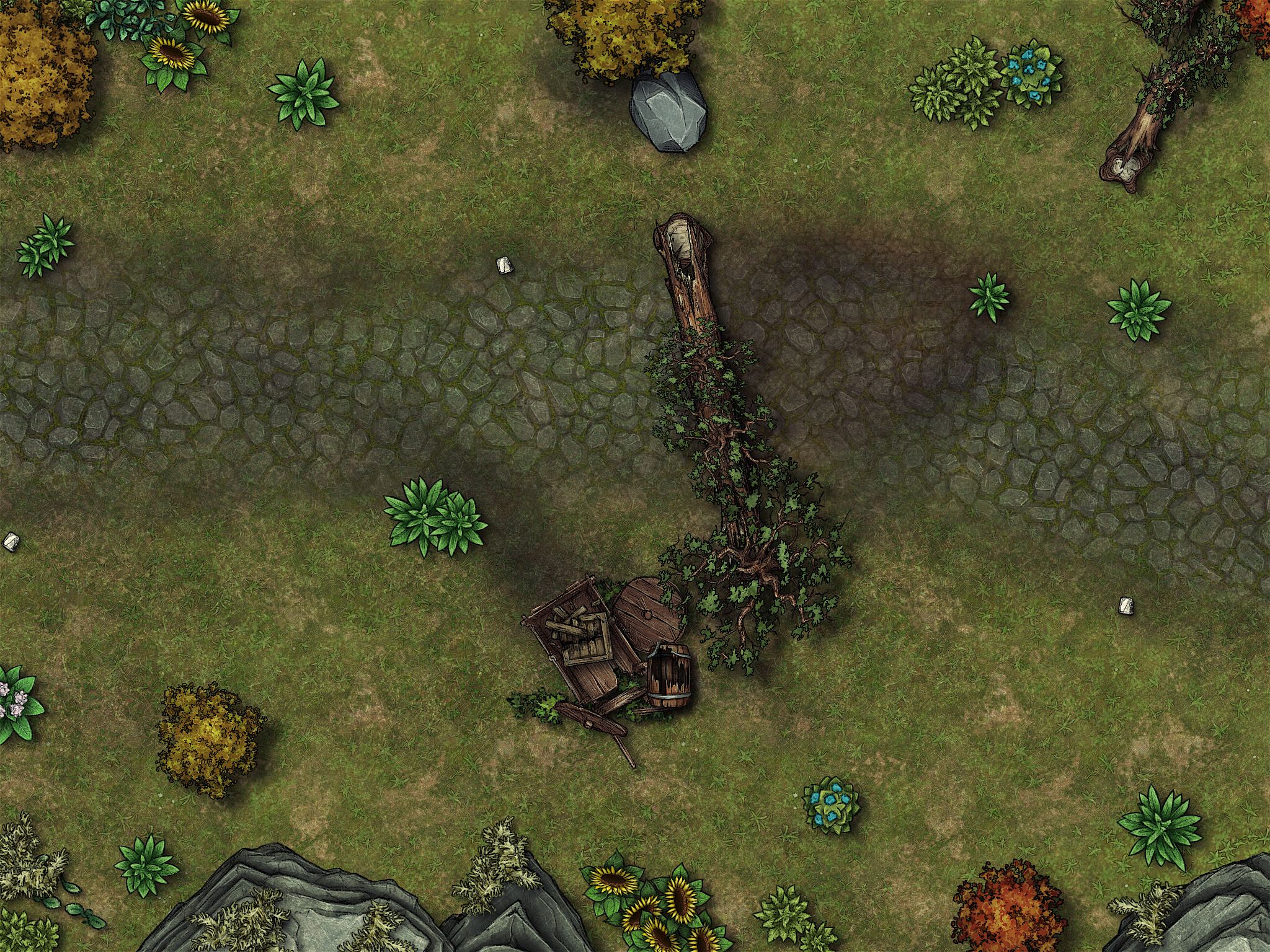 Classic Ambush - Tree on Street | Inkarnate - Create Fantasy Maps Online