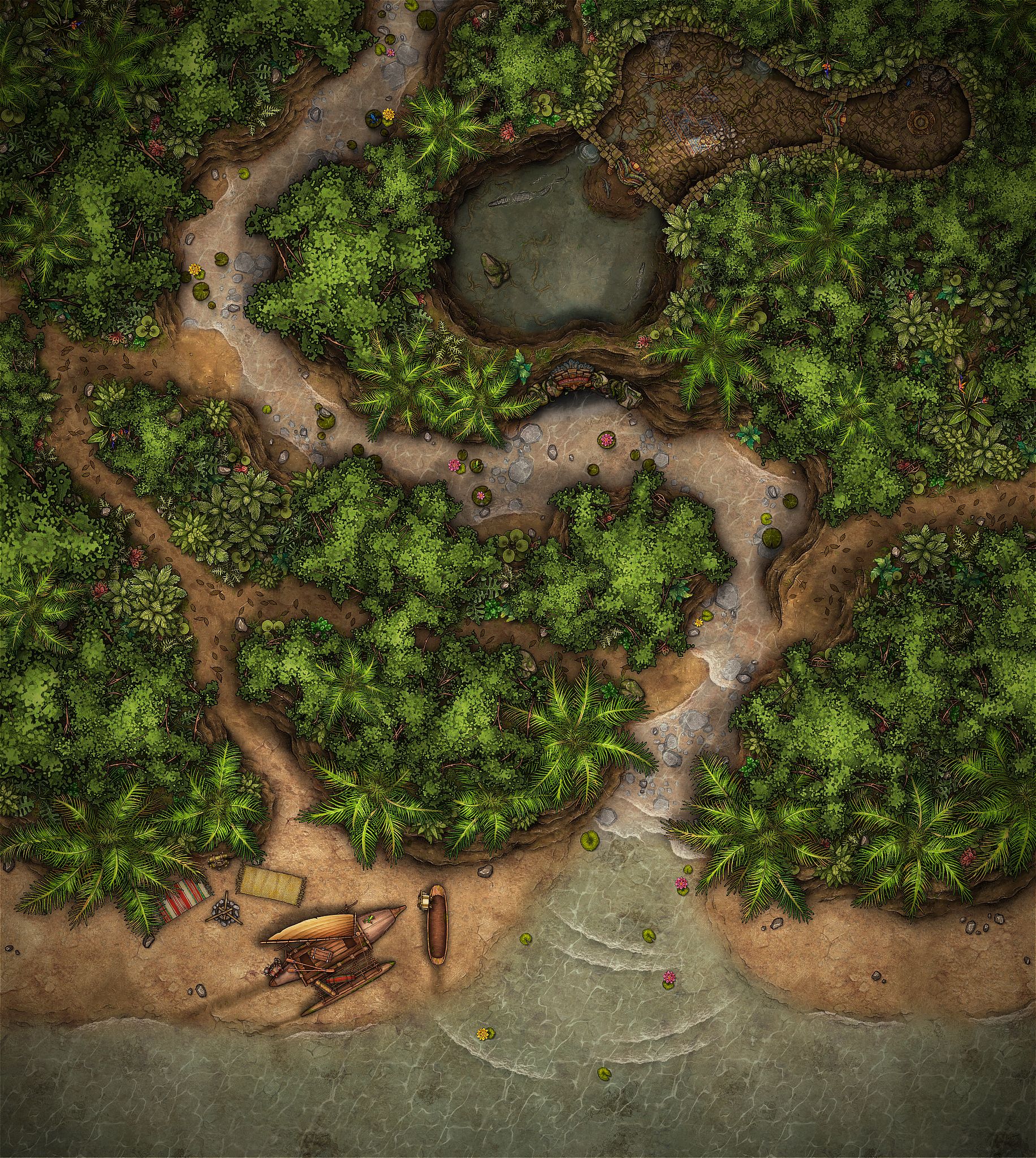 Expedition into the jungle | Inkarnate - Create Fantasy Maps Online