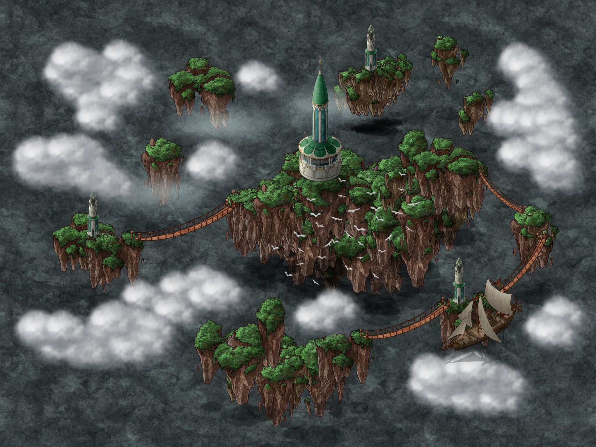 Air Kingdom | Inkarnate - Create Fantasy Maps Online
