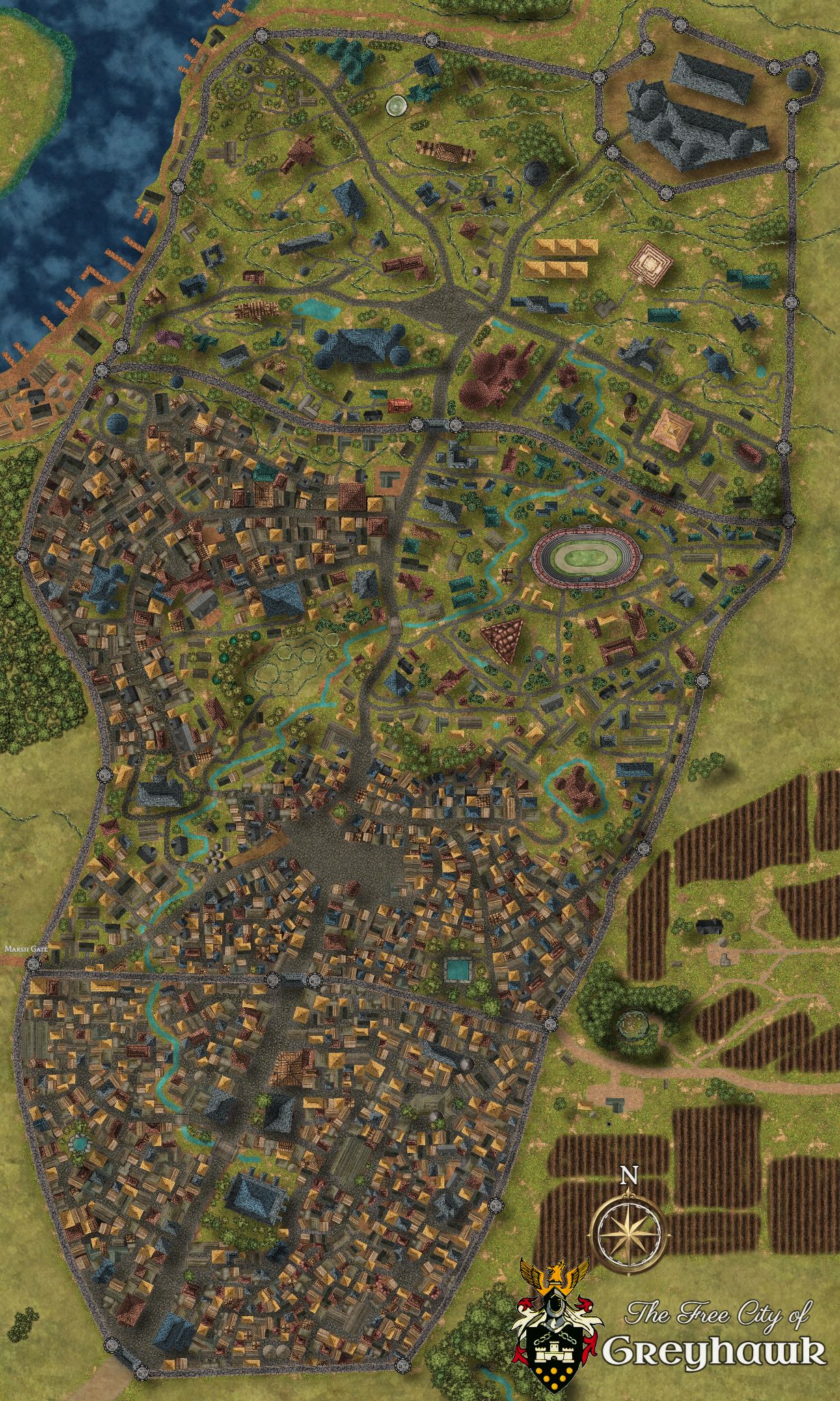 Free City of Greyhawk Players' Map | Inkarnate - Create Fantasy Maps Online