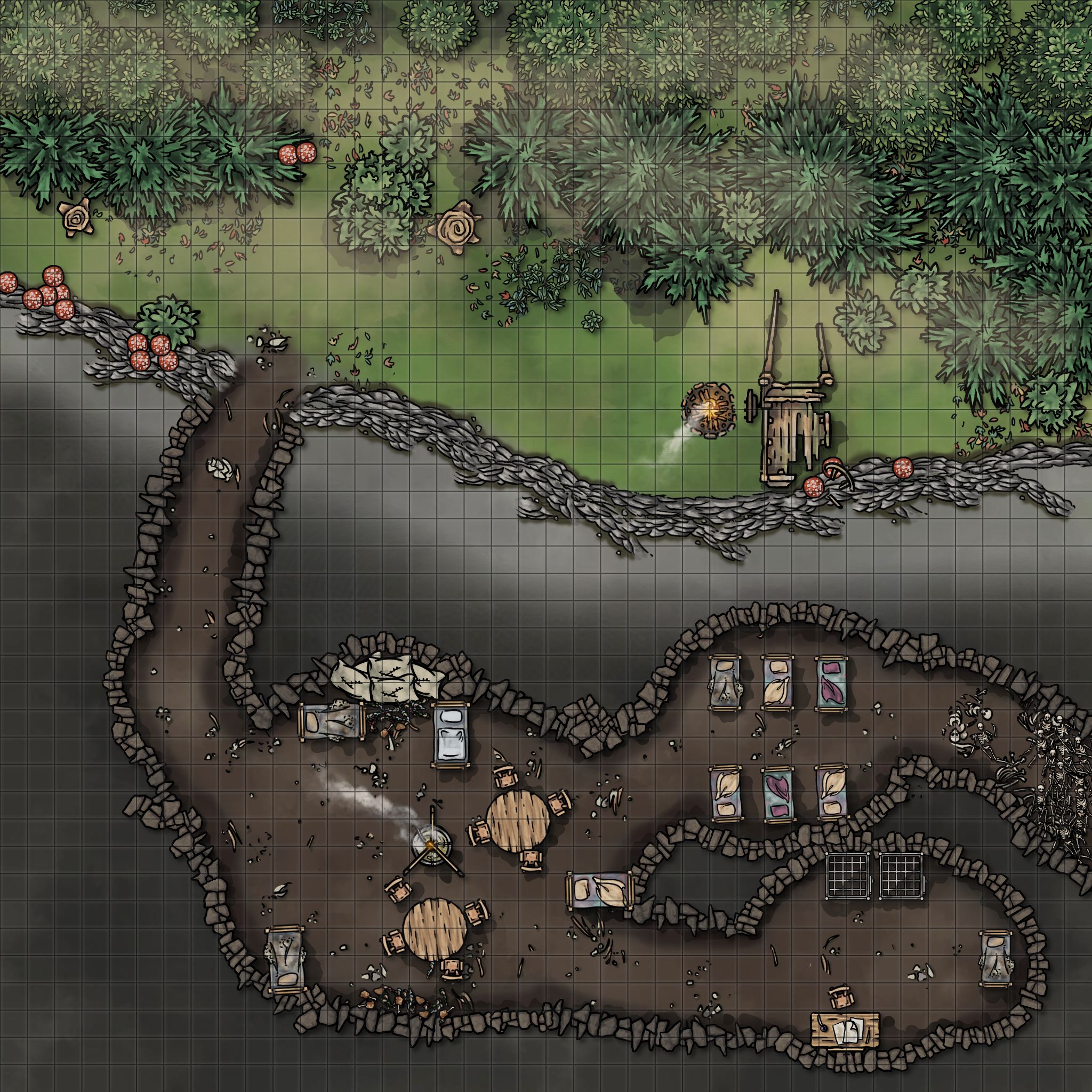 Bandits Cave | Inkarnate - Create Fantasy Maps Online