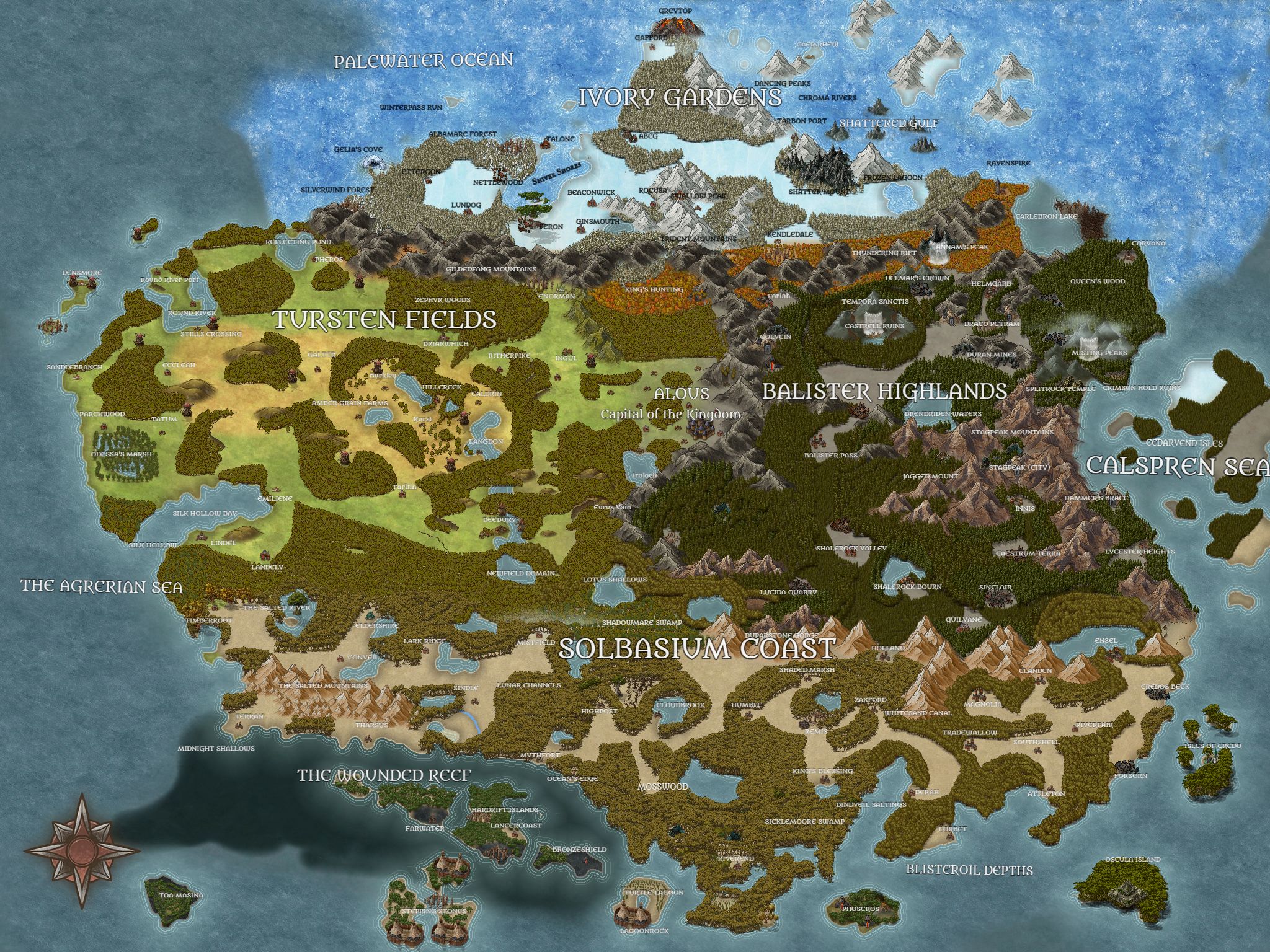 The Kingdom of Delmar | Inkarnate - Create Fantasy Maps Online