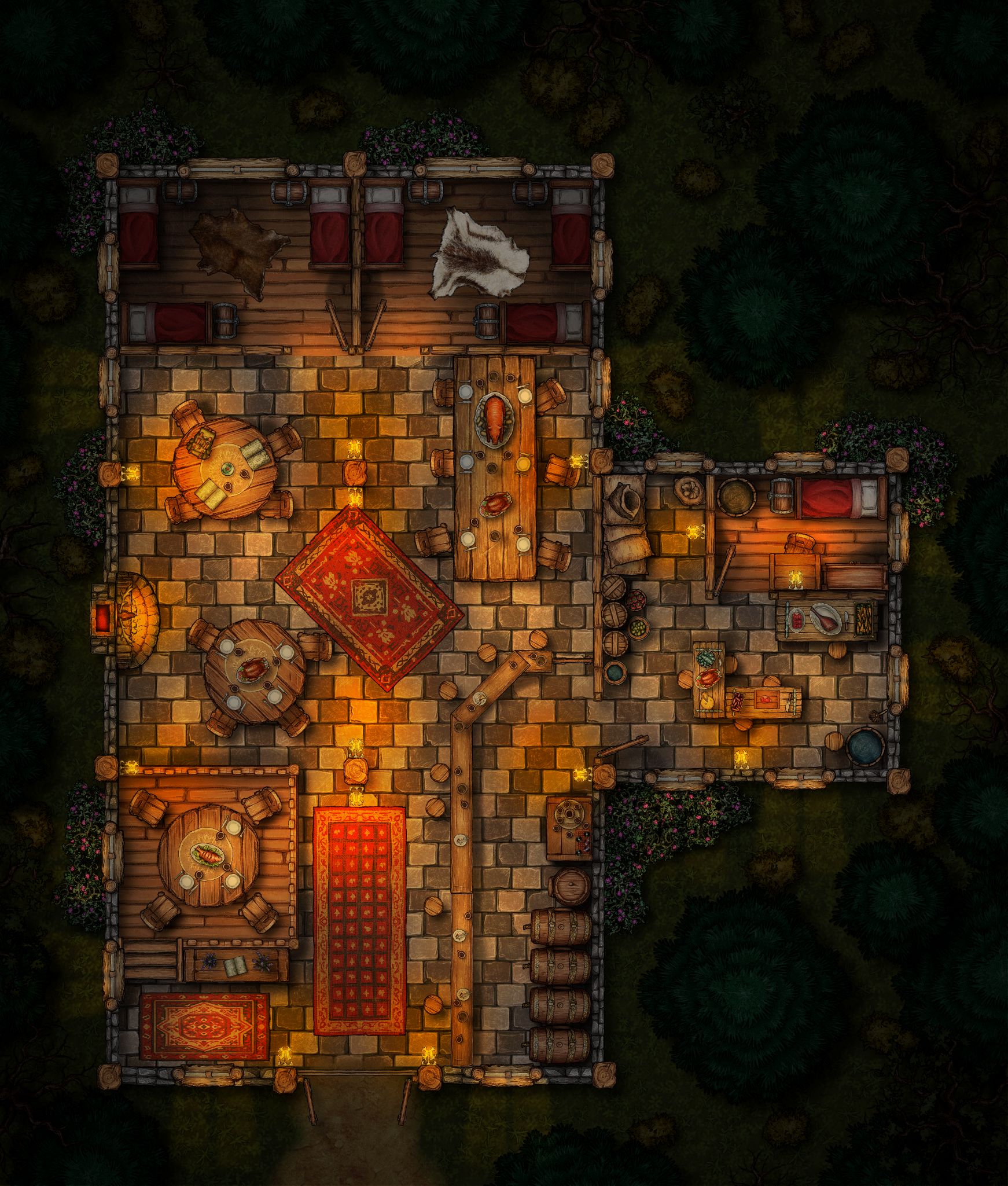 The Tavern of the Dashing Trout | Inkarnate - Create Fantasy Maps Online