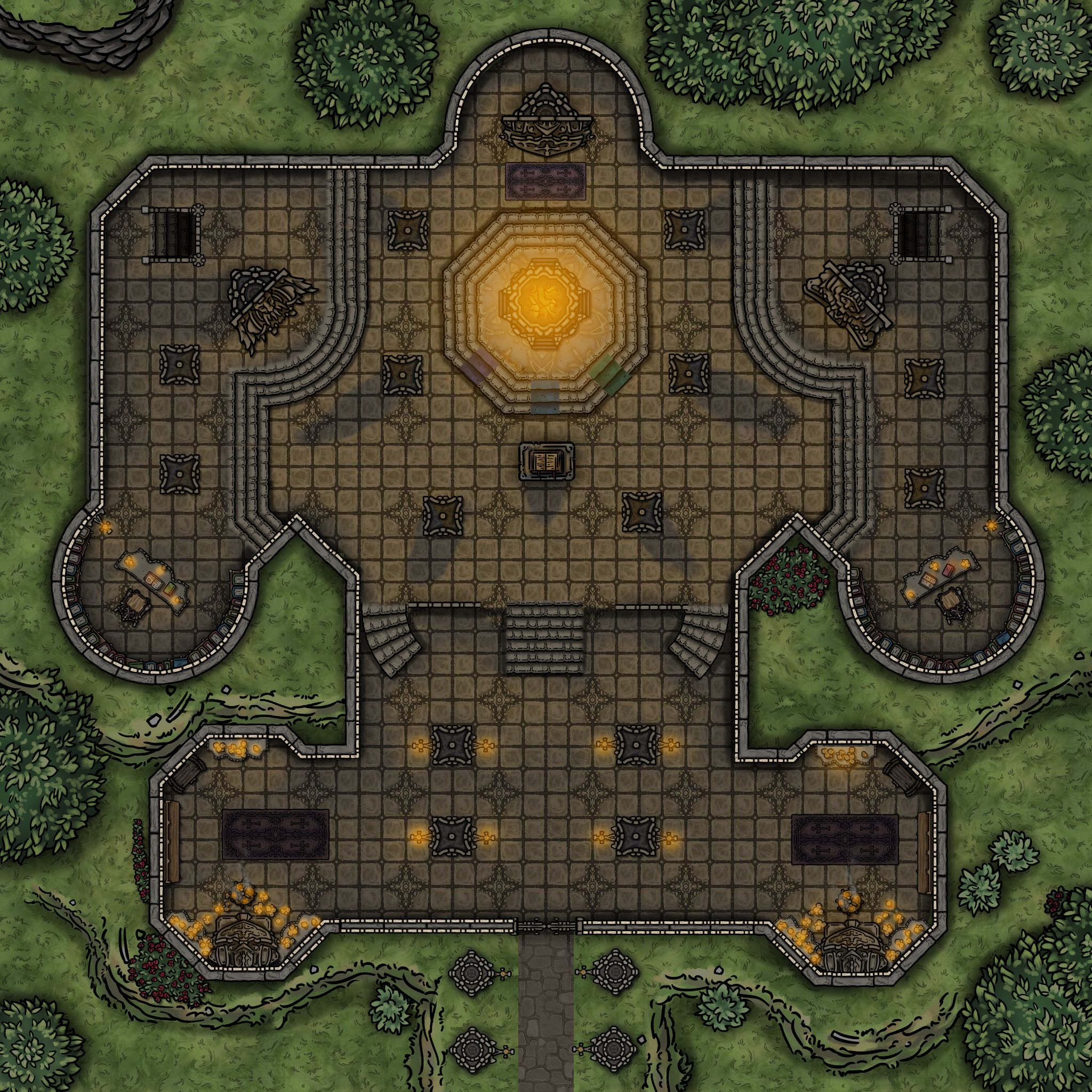 Temple of the First Flame w/ Exterior | Inkarnate - Create Fantasy Maps ...