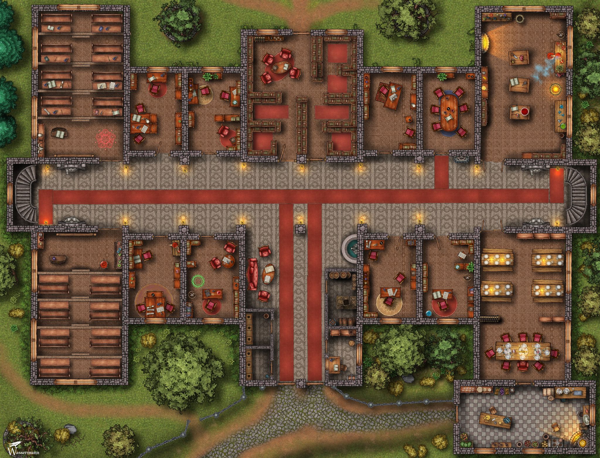 Magical School Ground Level | Inkarnate - Create Fantasy Maps Online