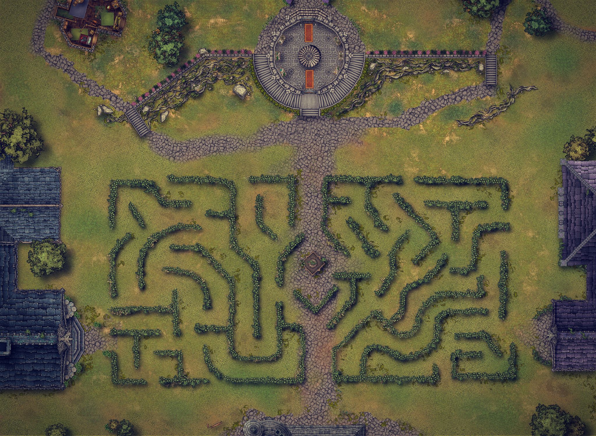 Treforys Castle: Hedge Maze | Inkarnate - Create Fantasy Maps Online