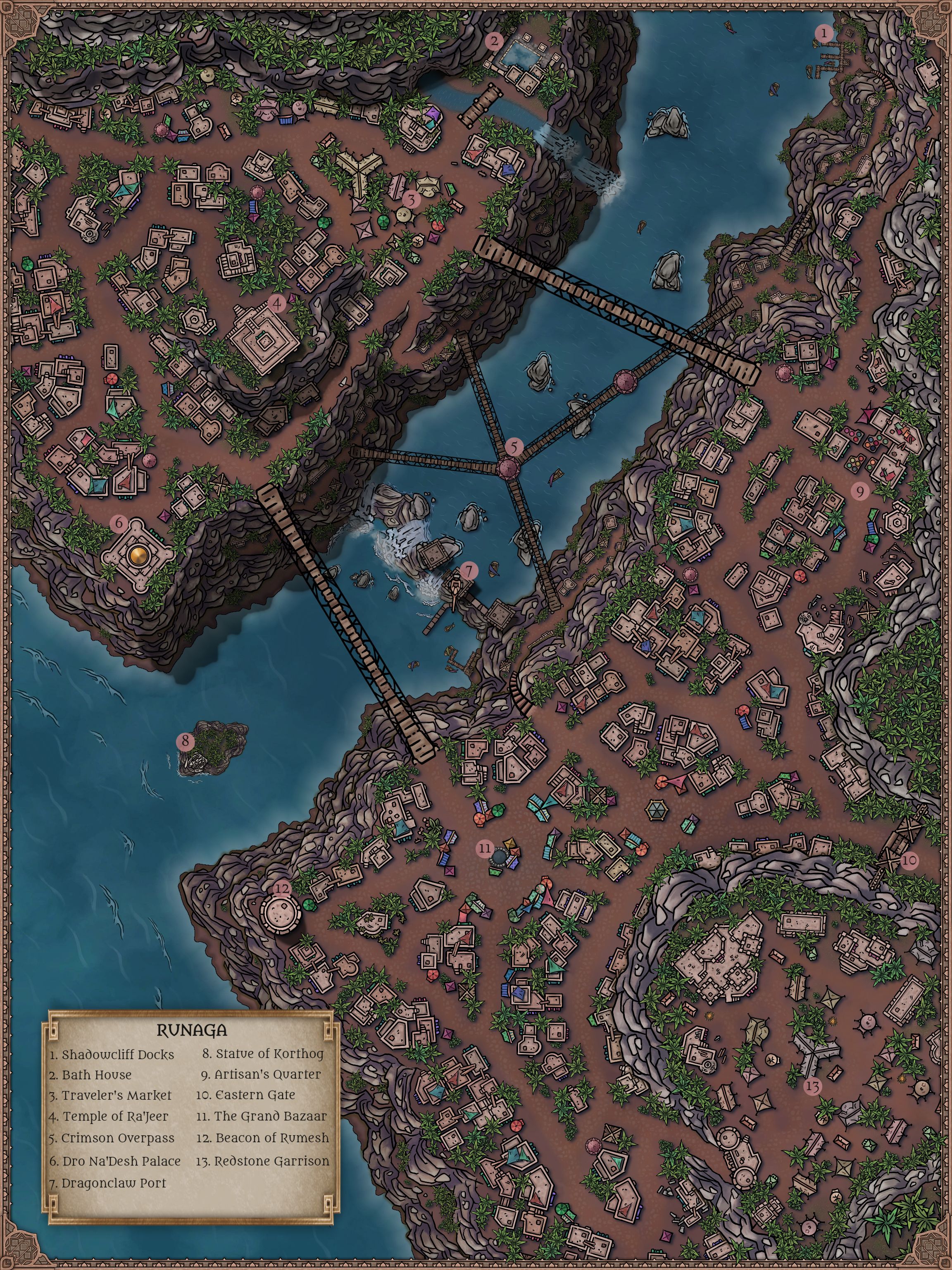 Orc City of Runaga | Inkarnate - Create Fantasy Maps Online