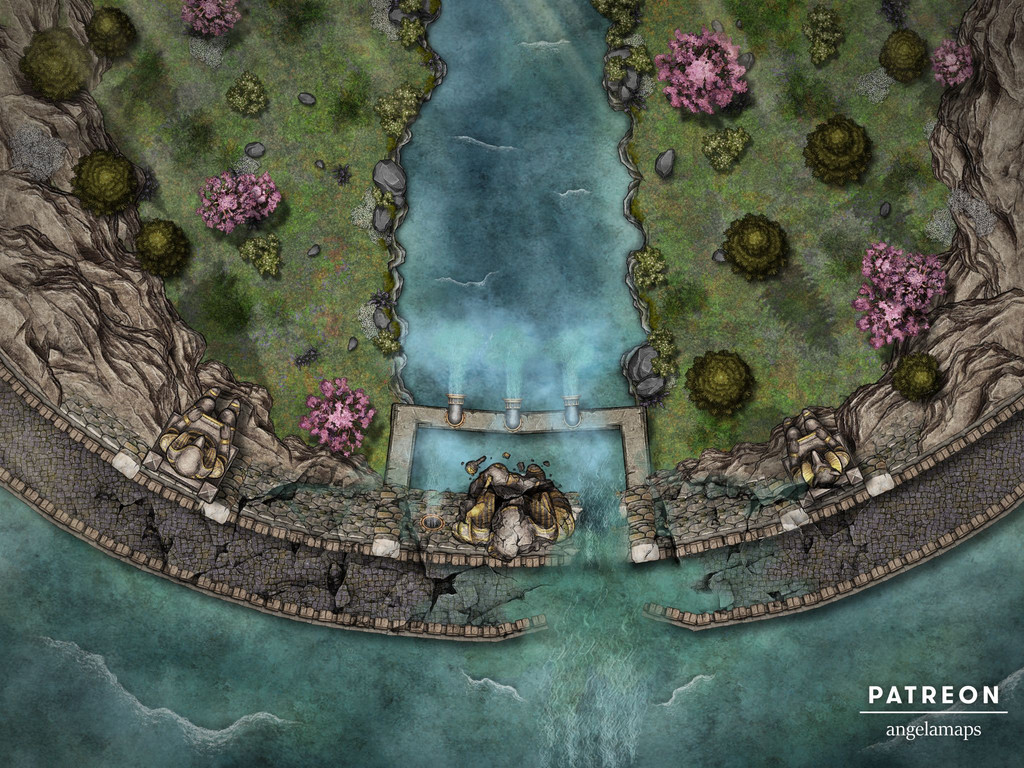 Underdark Waterfall | Inkarnate - Create Fantasy Maps Online