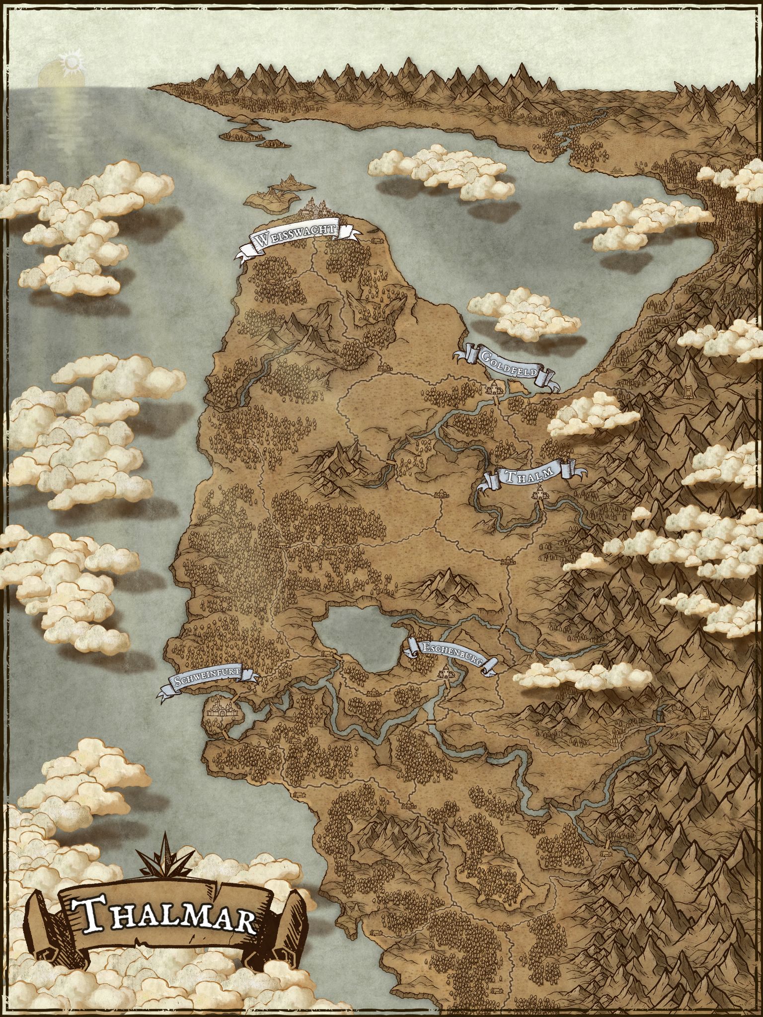 Kingdom of Thalmar 2.0 | Inkarnate - Create Fantasy Maps Online