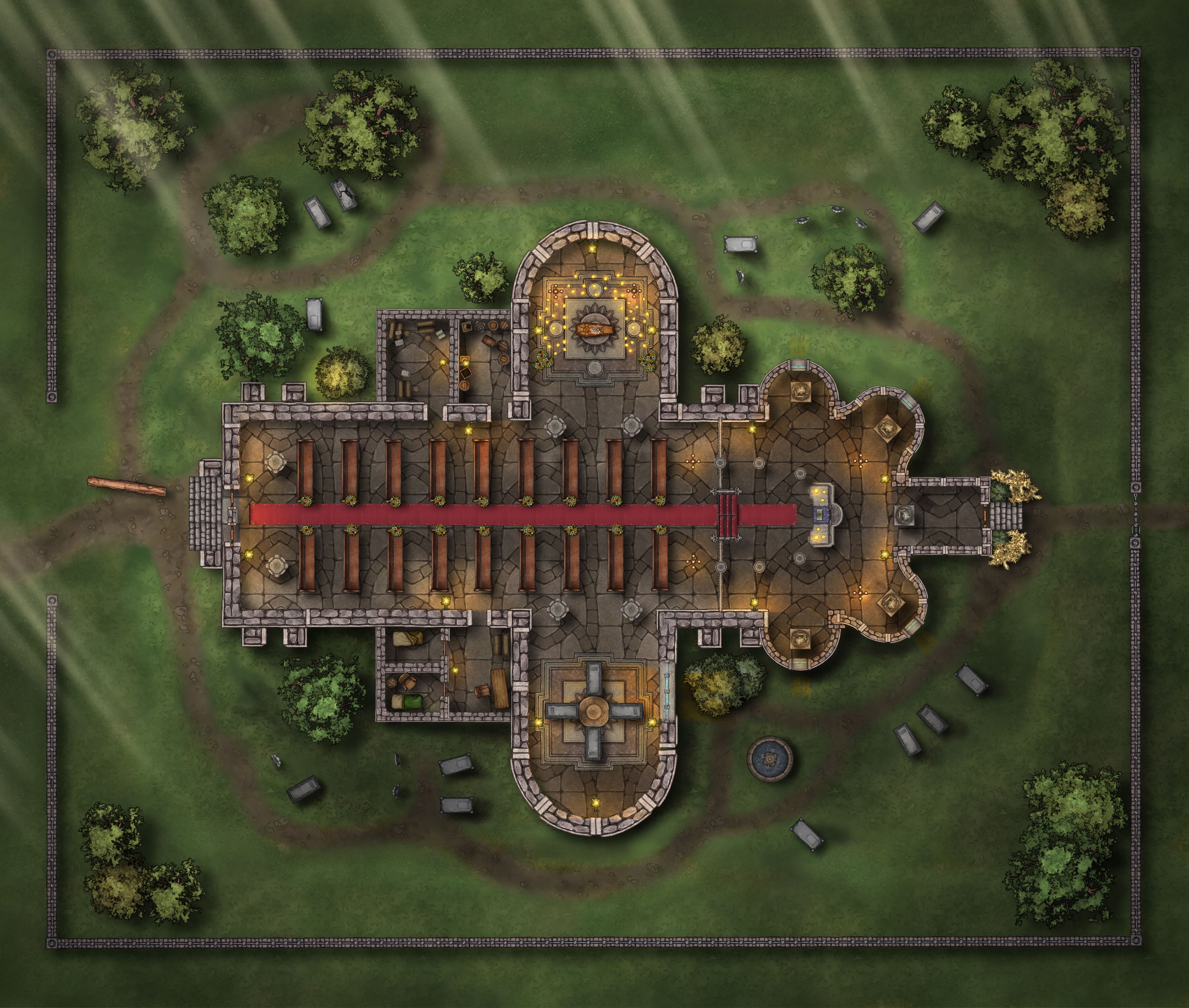 Greenist Temple (Post-Raid) | Inkarnate - Create Fantasy Maps Online