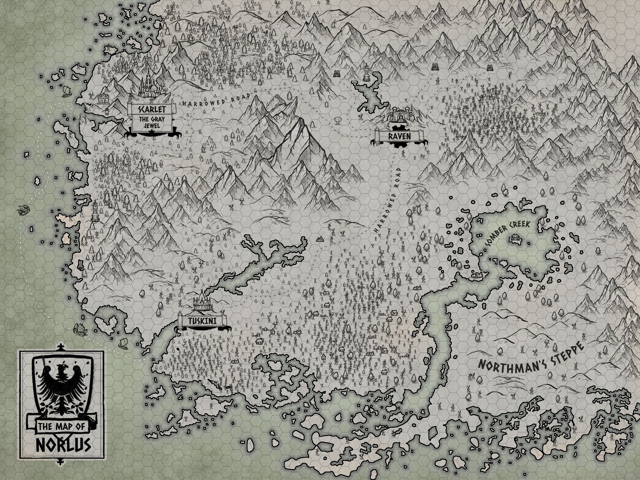 Mountains of Norlus | Inkarnate - Create Fantasy Maps Online