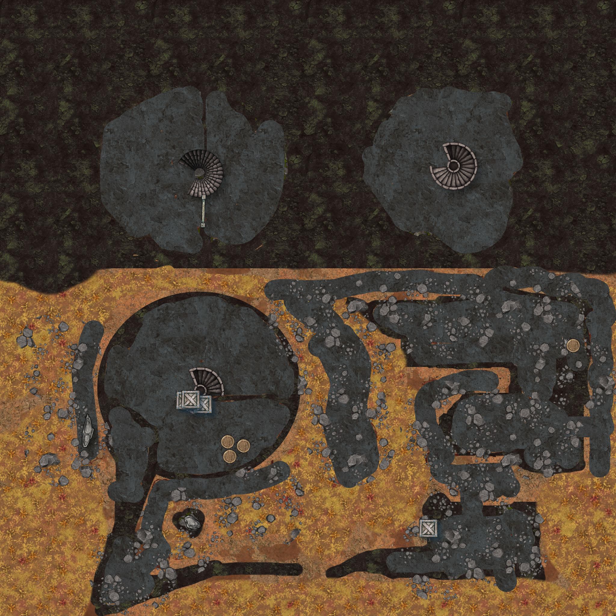 Ruined wizard tower & out building | Inkarnate - Create Fantasy Maps Online