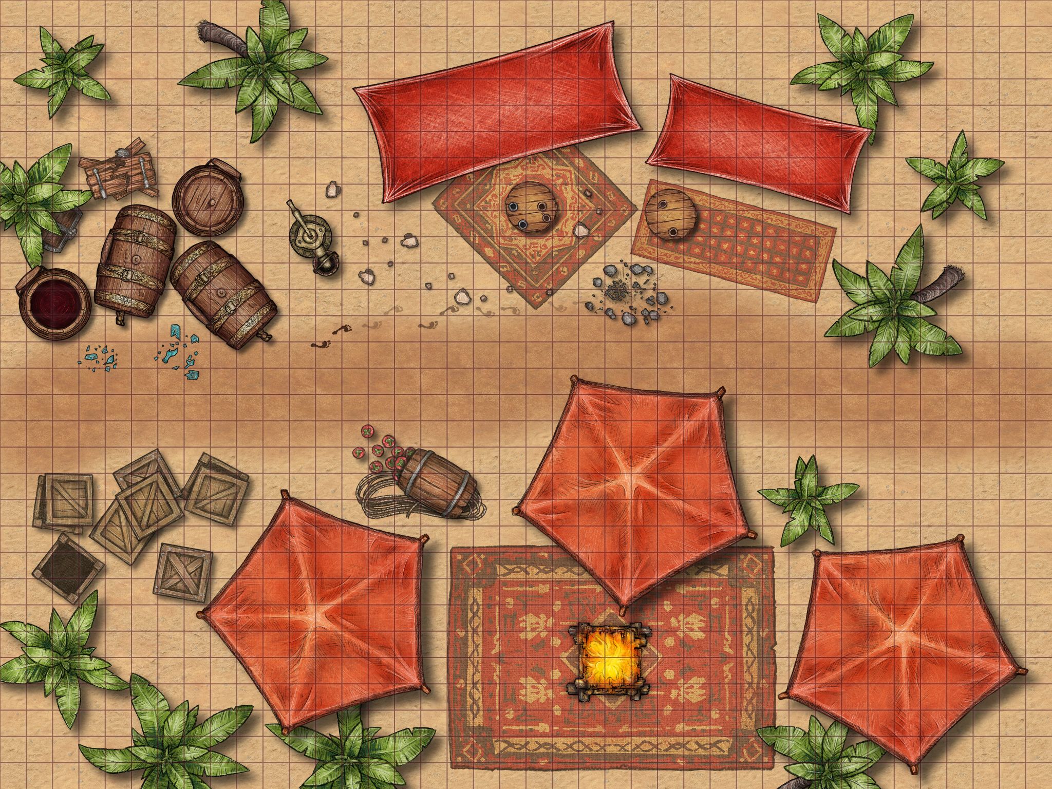 Desert battlemap | Inkarnate - Create Fantasy Maps Online