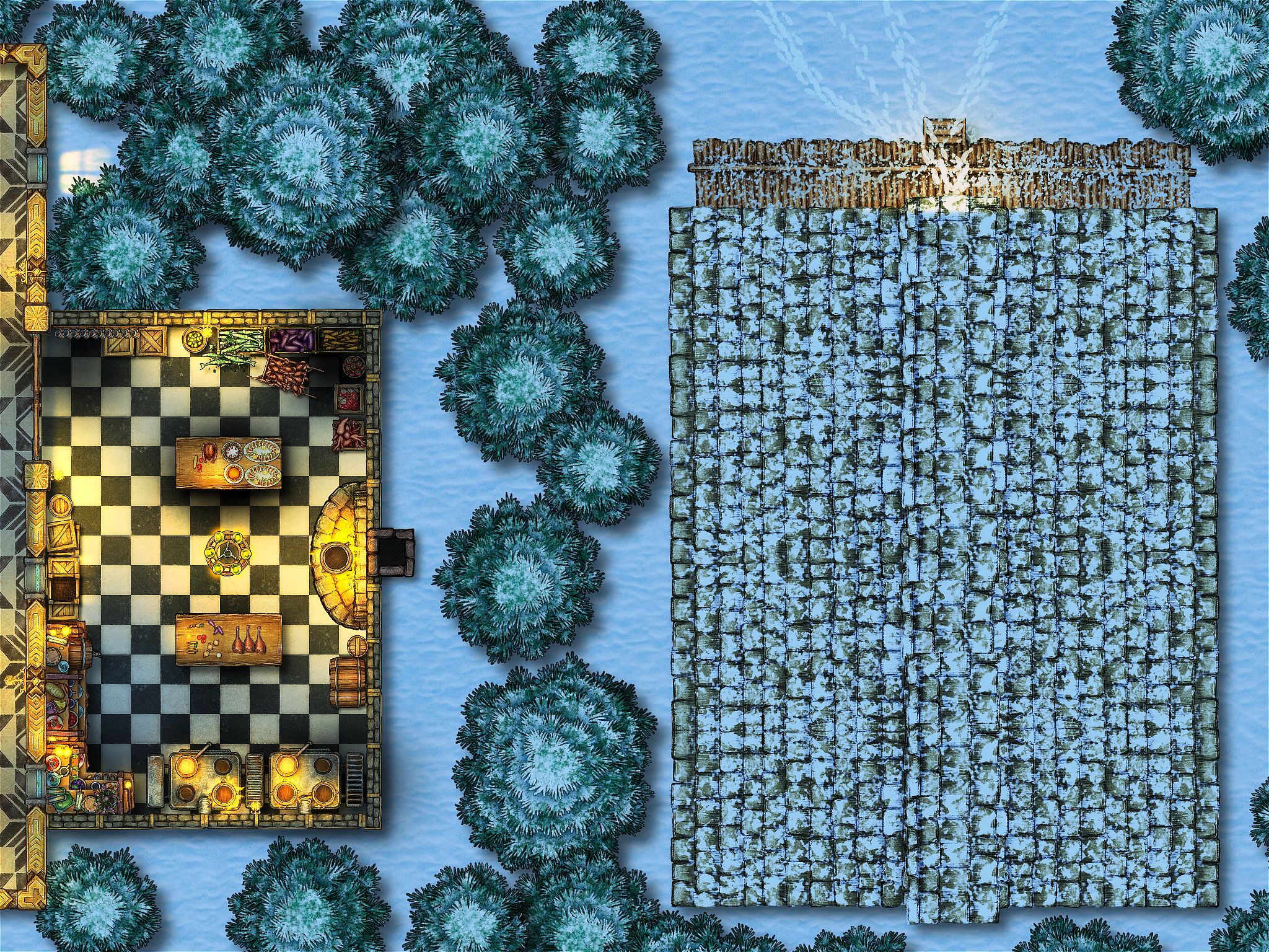 The Mansion - Kitchen | Inkarnate - Create Fantasy Maps Online