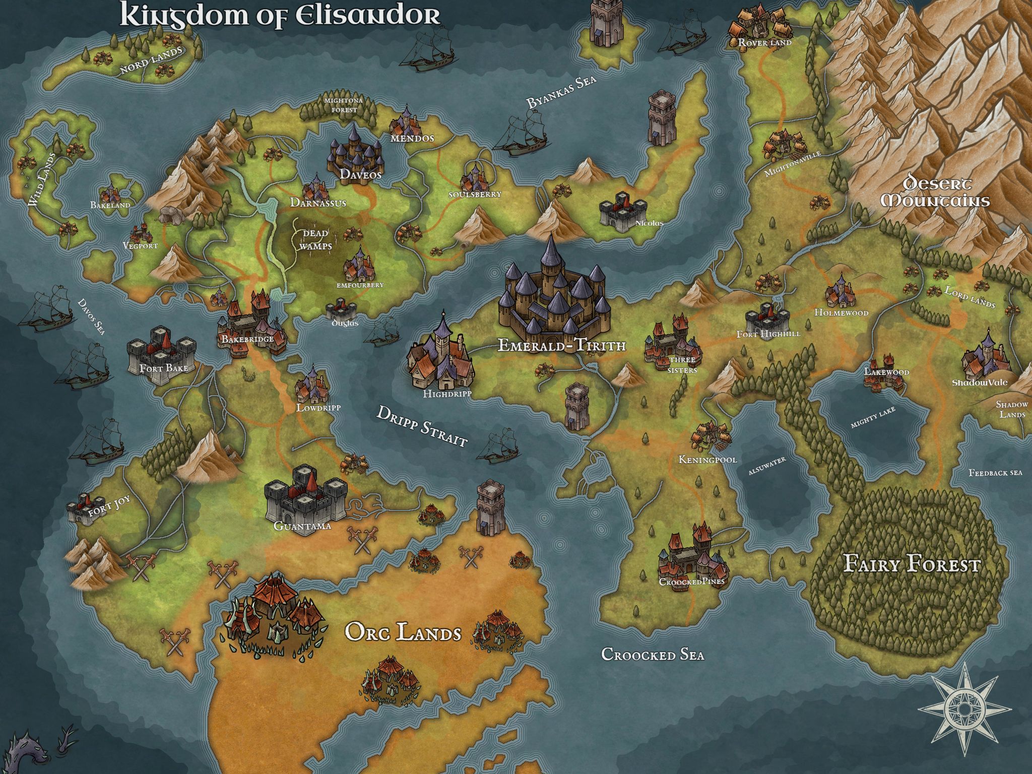 Элисандор | Inkarnate - Create Fantasy Maps Online