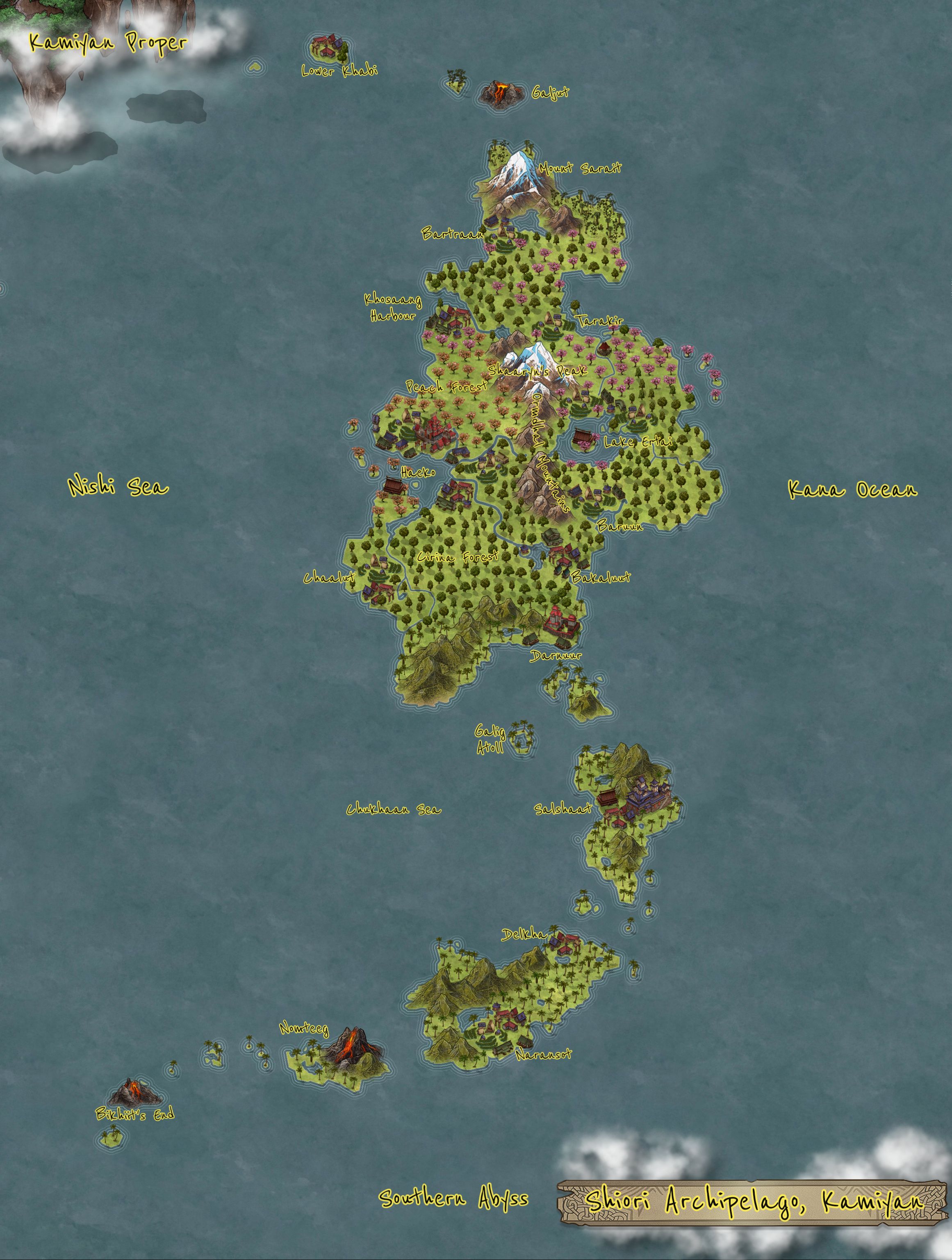Shiori Archipelago, Kamiyan | Inkarnate - Create Fantasy Maps Online