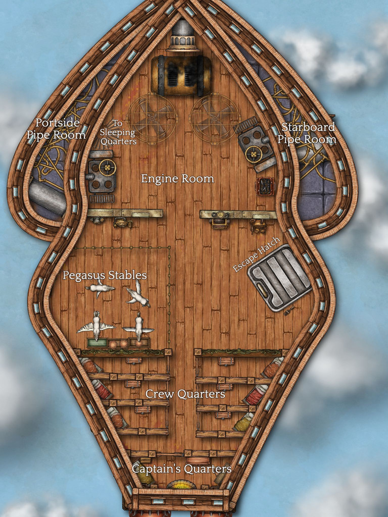 Issin def Fenix Luxury Sky Yacht Engine Rooms | Inkarnate - Create ...