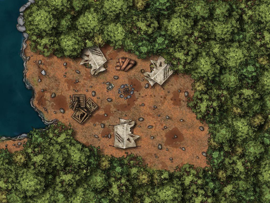 Ruined Camp Encounter | Inkarnate - Create Fantasy Maps Online