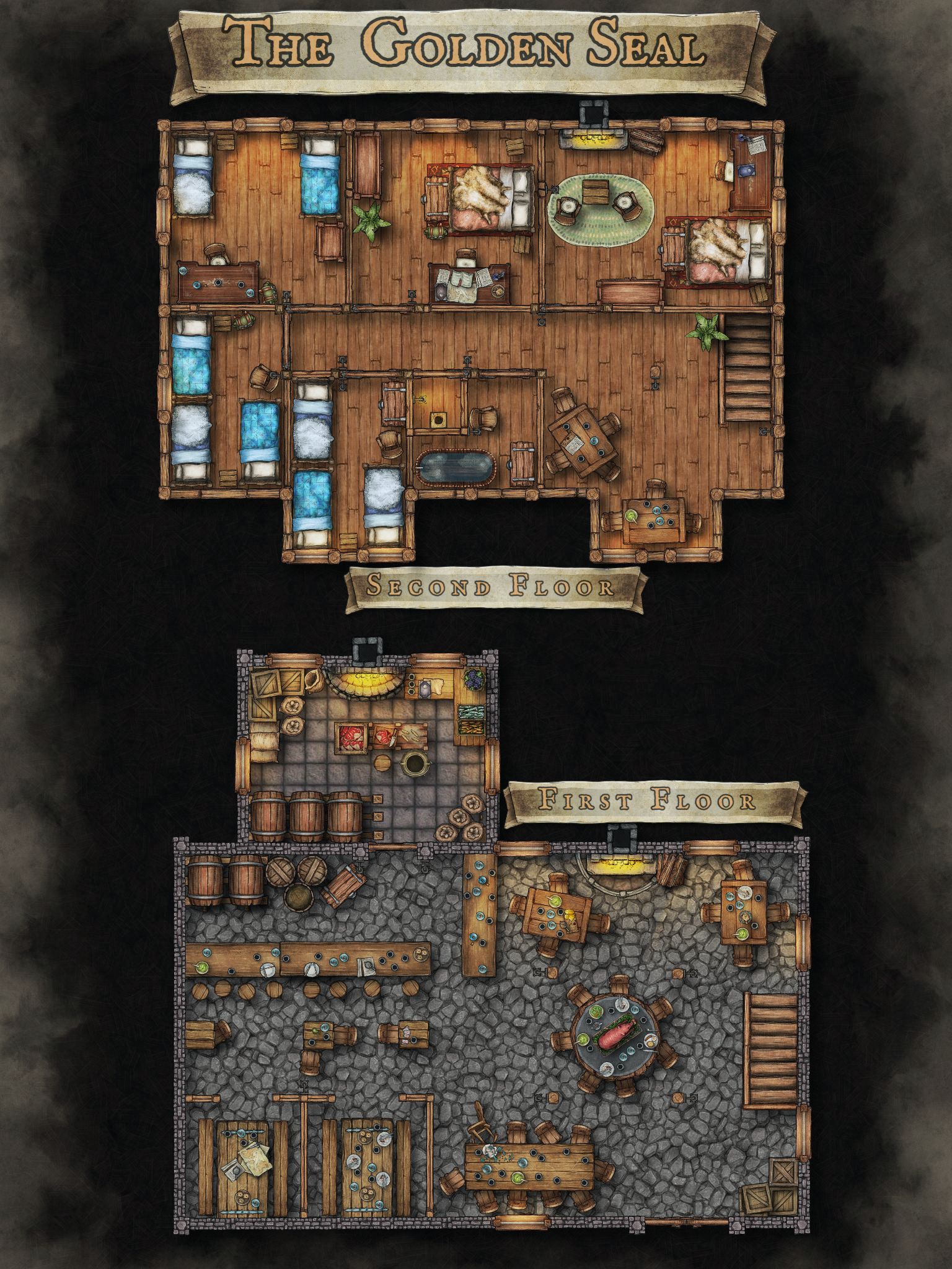 The Golden Seal "Inn" | Inkarnate - Create Fantasy Maps Online