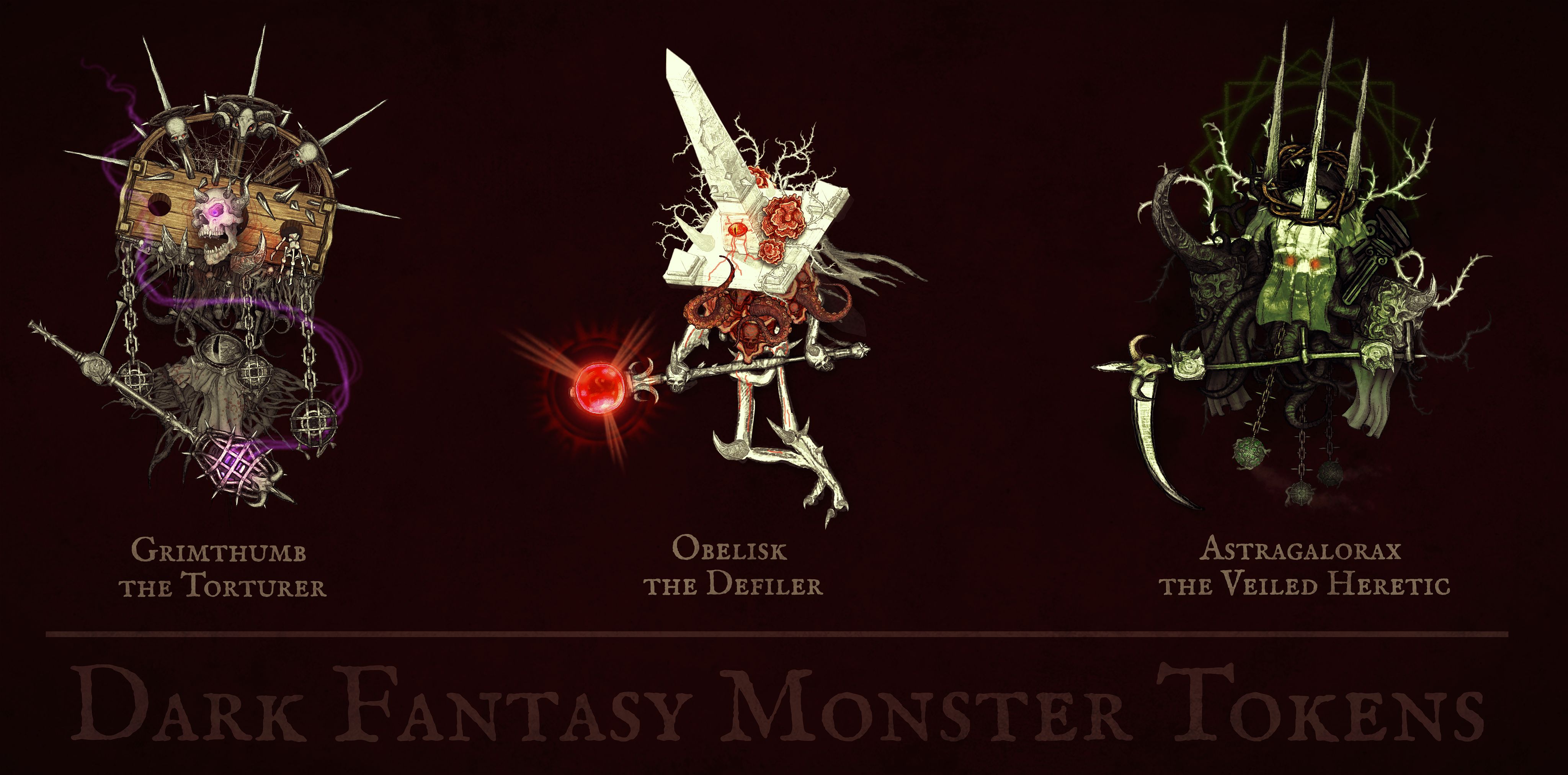 Dark Fantasy Monster Tokens | Inkarnate - Create Fantasy Maps Online