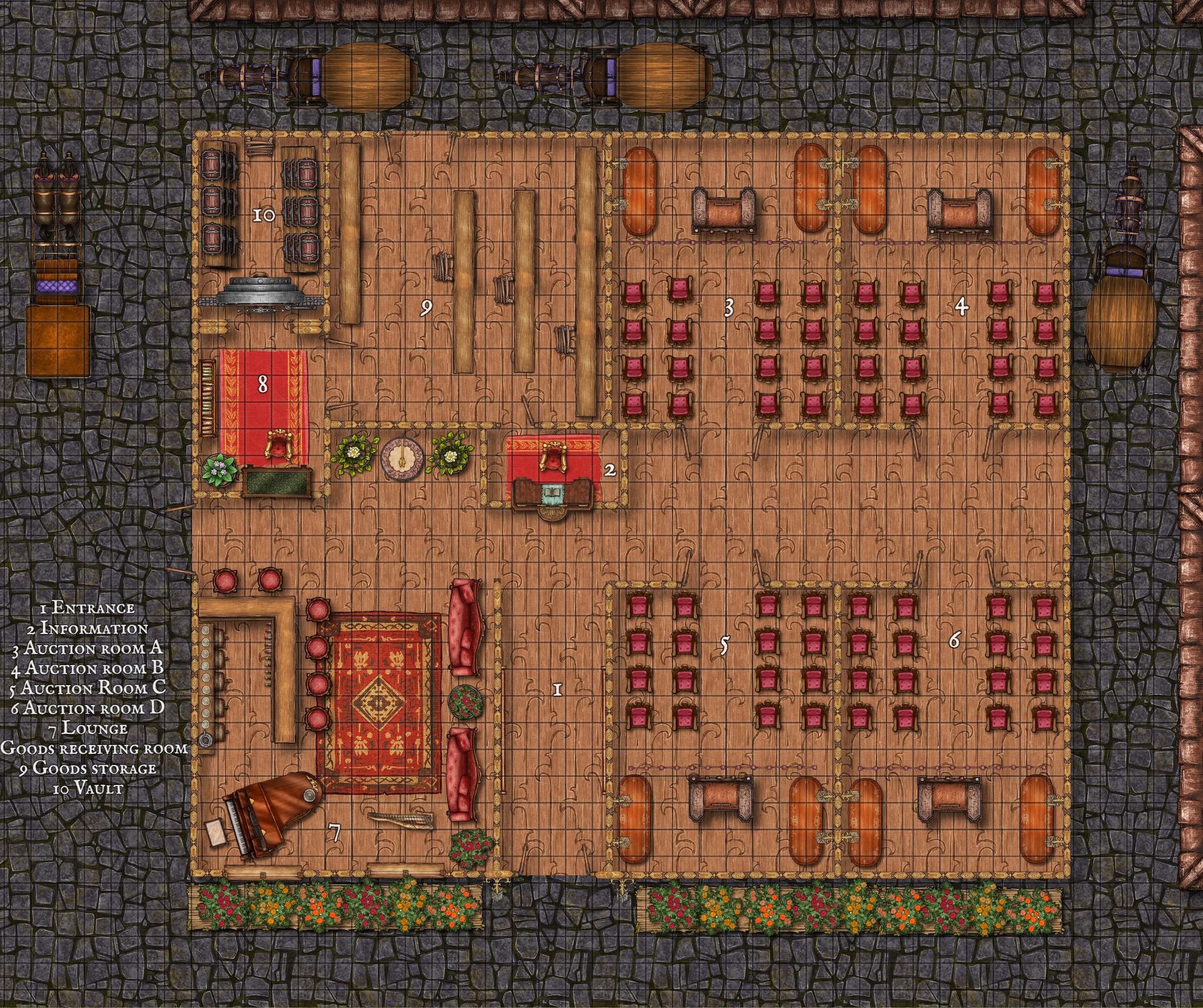 Auction House 45x38 /open/grid/numbered | Inkarnate - Create Fantasy ...