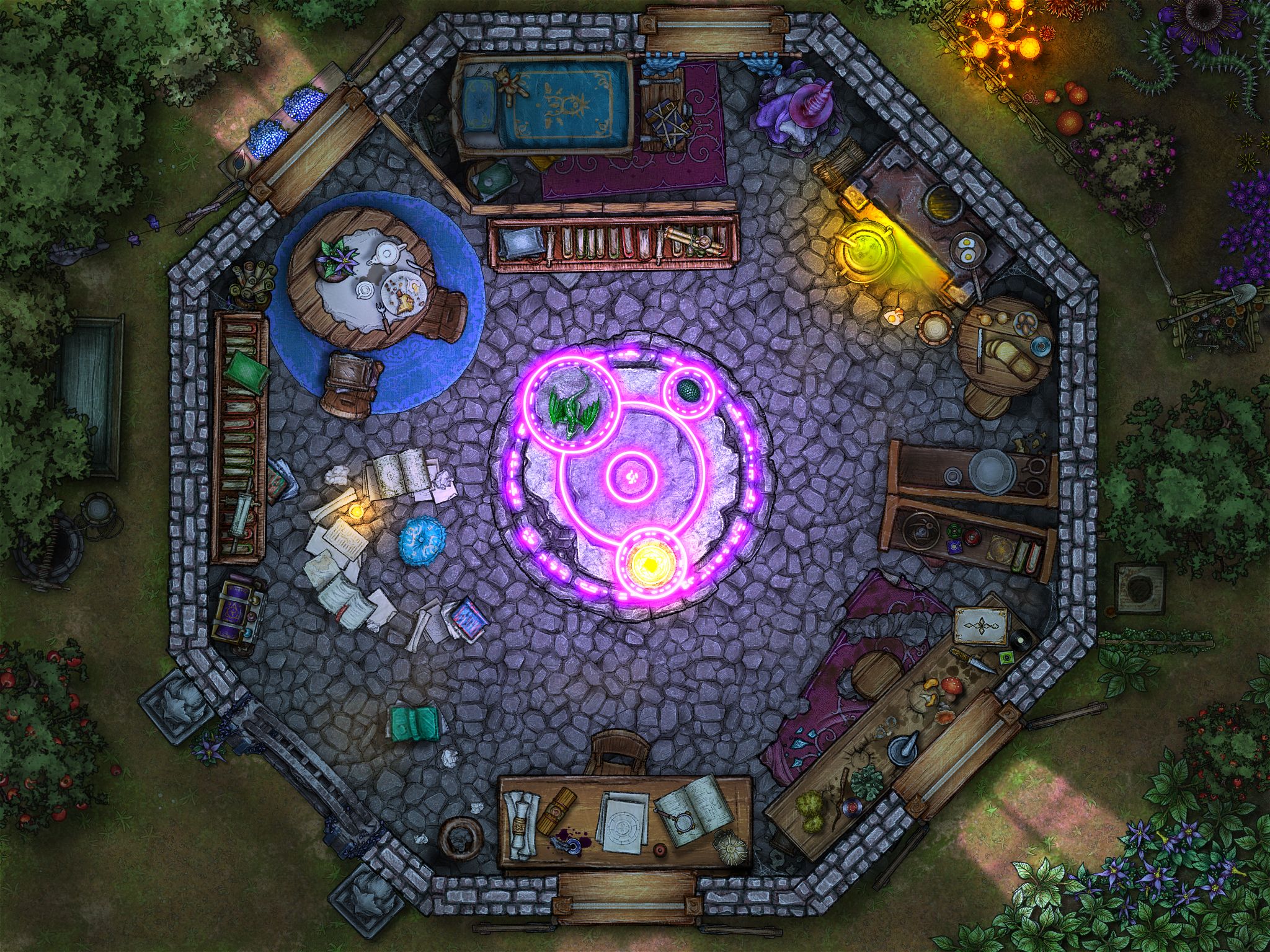 Wizard Home (night) | Inkarnate - Create Fantasy Maps Online