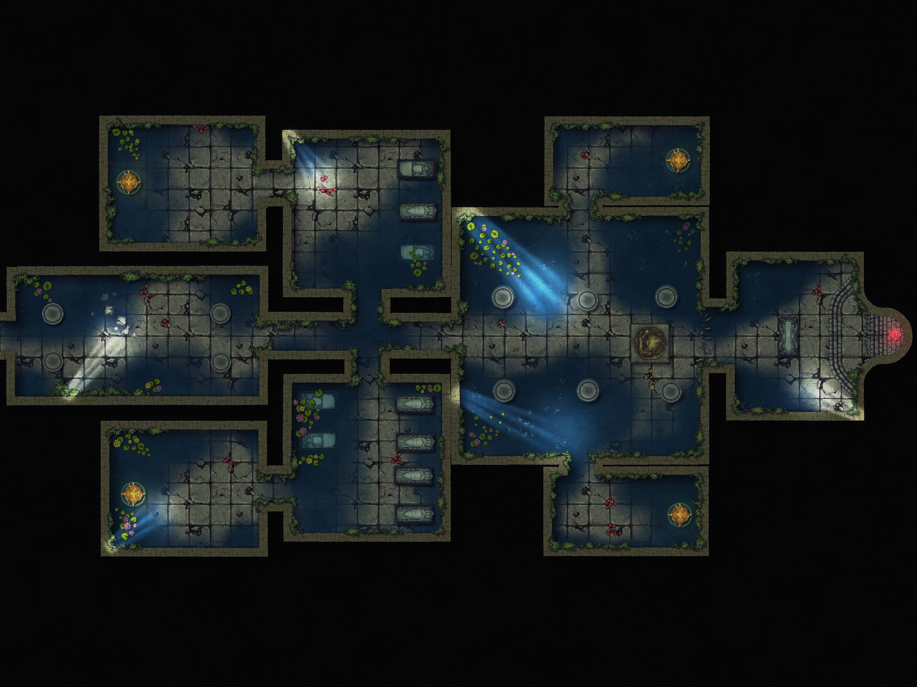 Sunken Temple | Inkarnate - Create Fantasy Maps Online
