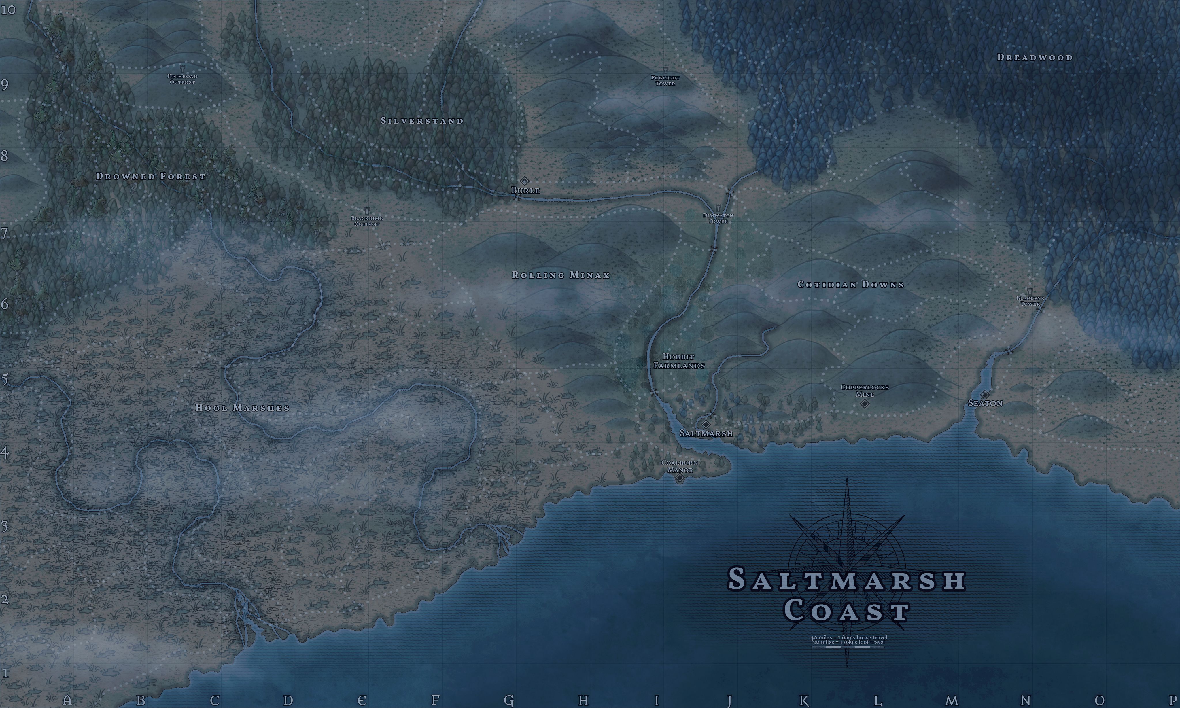 Saltmarsh Region Adventure | Inkarnate - Create Fantasy Maps Online