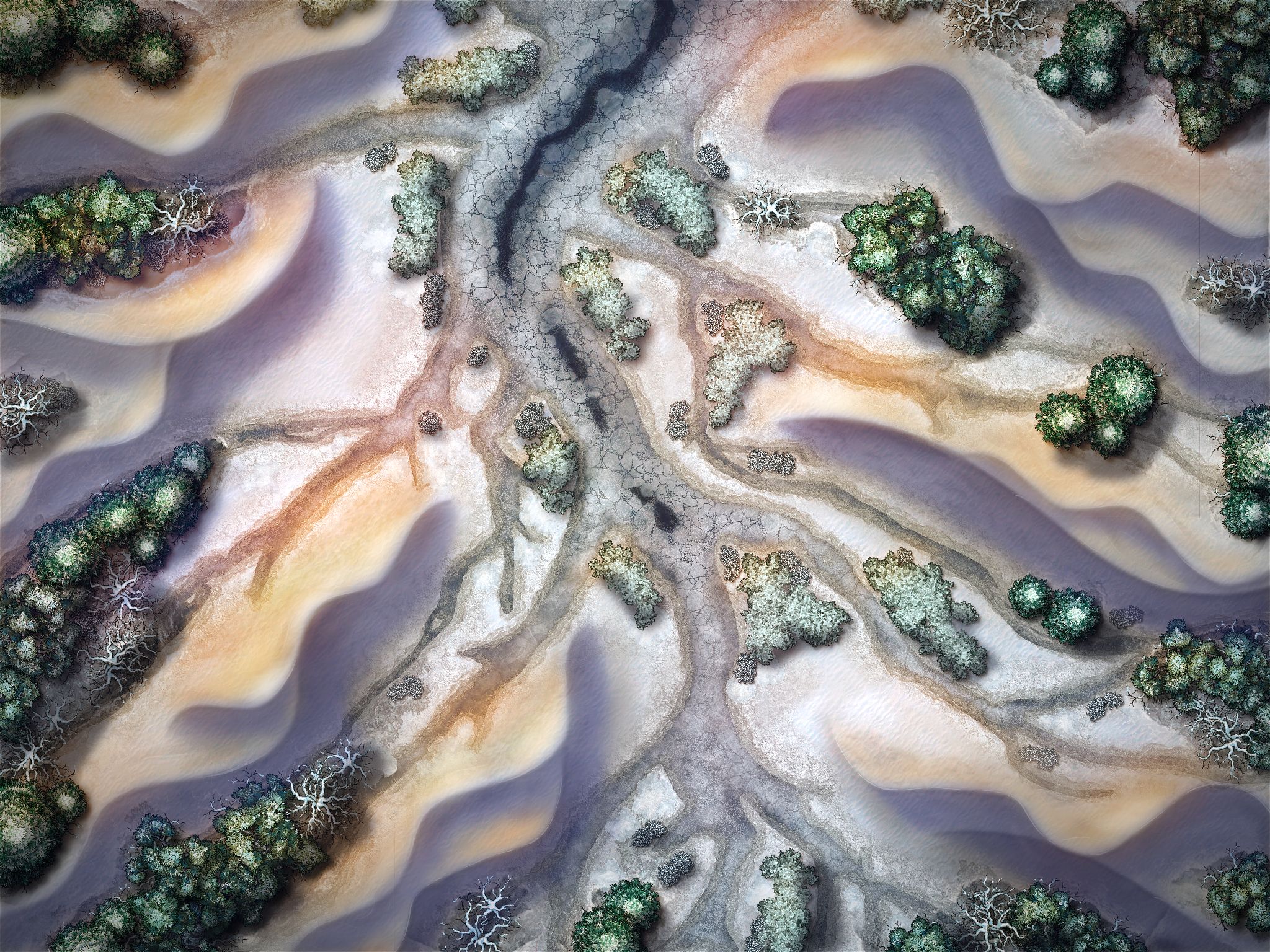 12DoWS Winter Rivers - Sunset | Inkarnate - Create Fantasy Maps Online