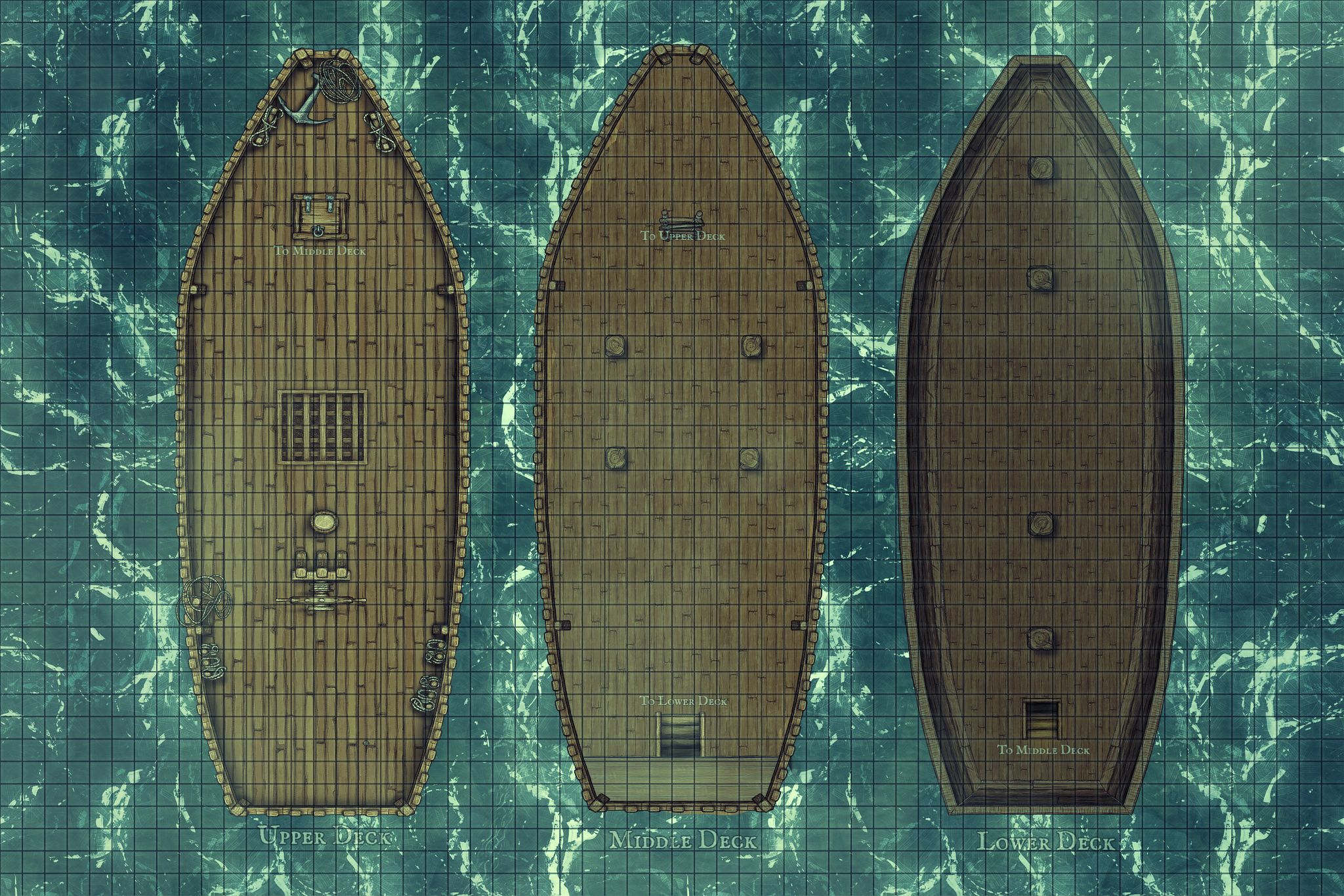 3 Deck Ship Template | Inkarnate - Create Fantasy Maps Online