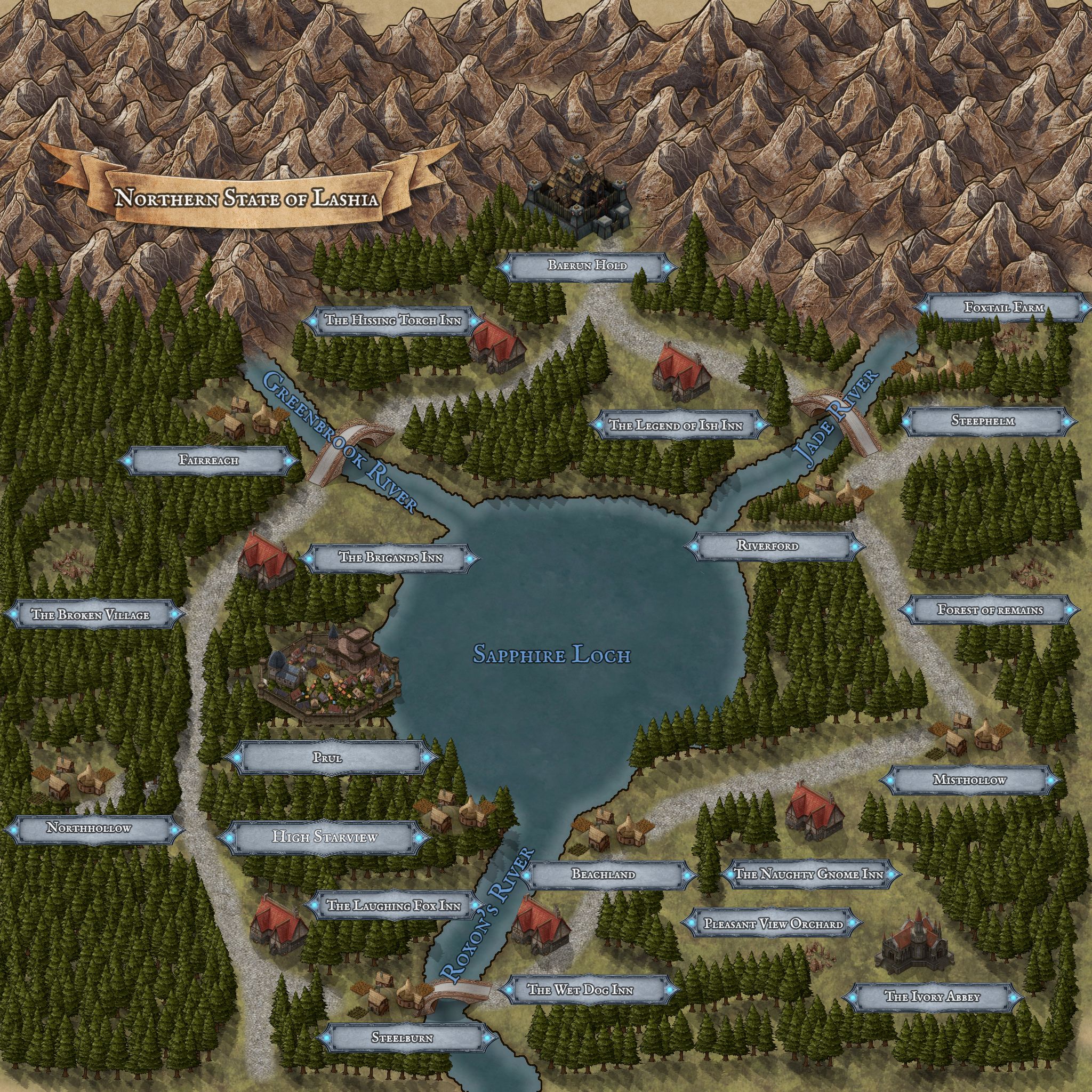 Northern State of Lashia | Inkarnate - Create Fantasy Maps Online