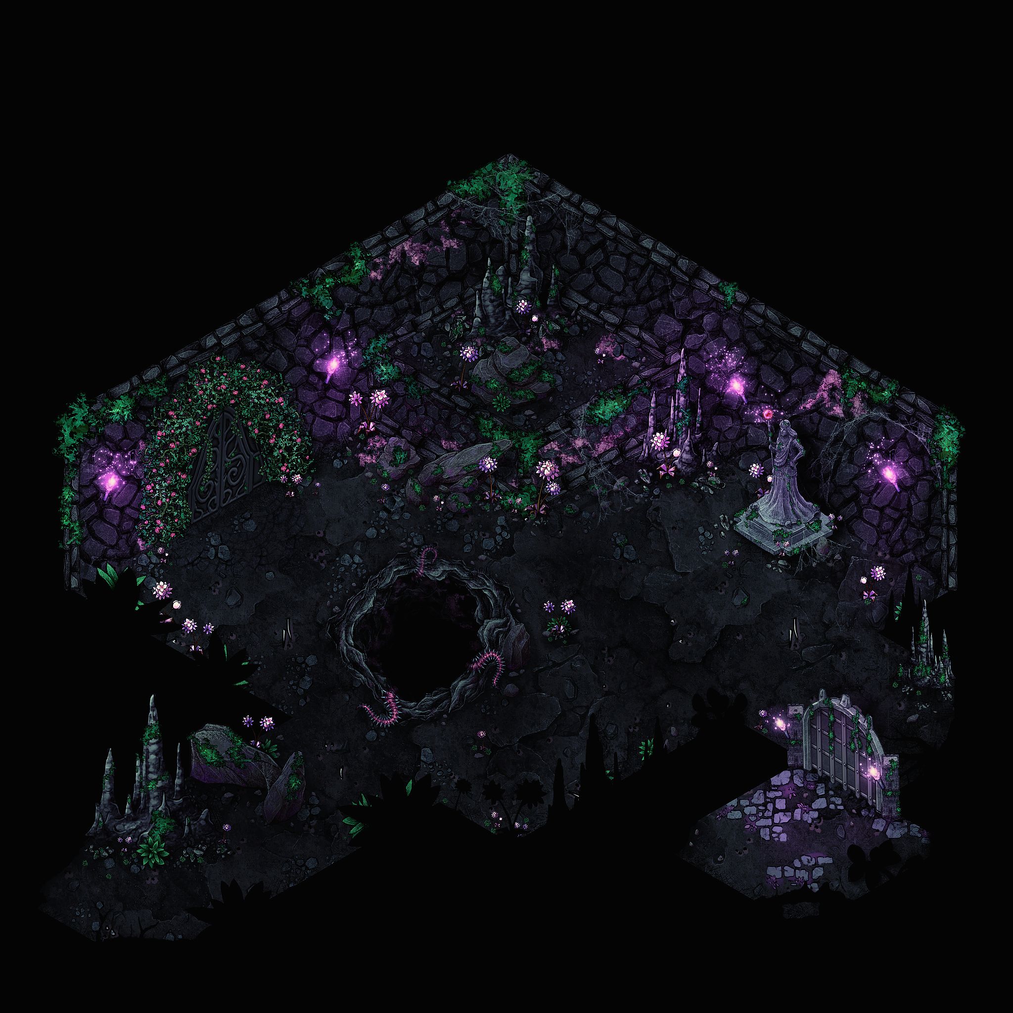 Blooming Dungeon | Inkarnate - Create Fantasy Maps Online