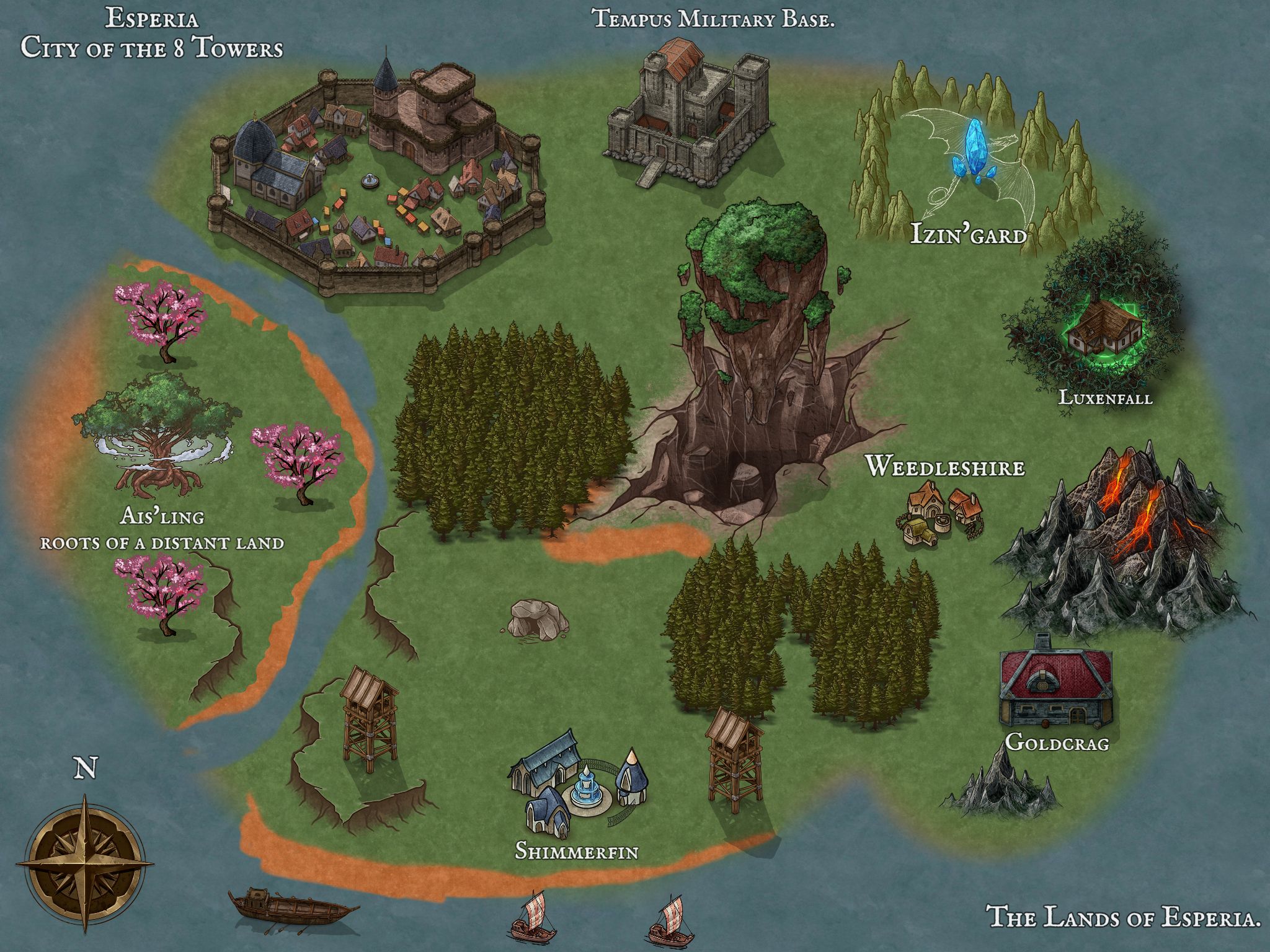 The Lands of Esperia | Inkarnate - Create Fantasy Maps Online