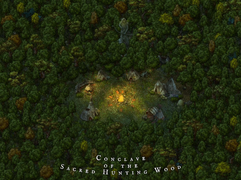 Conclave of the Sacred Hunting Wood | Inkarnate - Create Fantasy Maps ...
