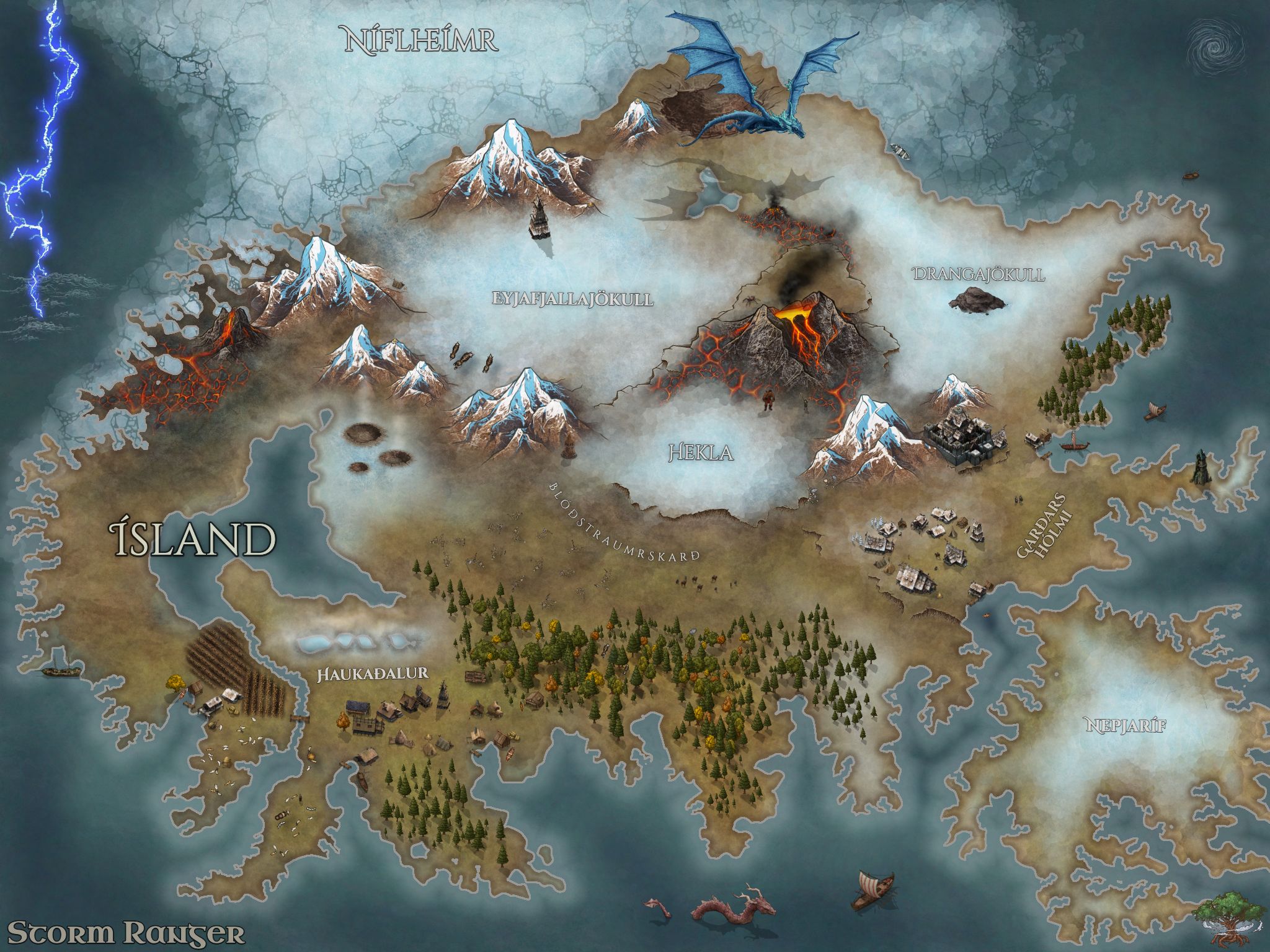 Ísland | Inkarnate - Create Fantasy Maps Online
