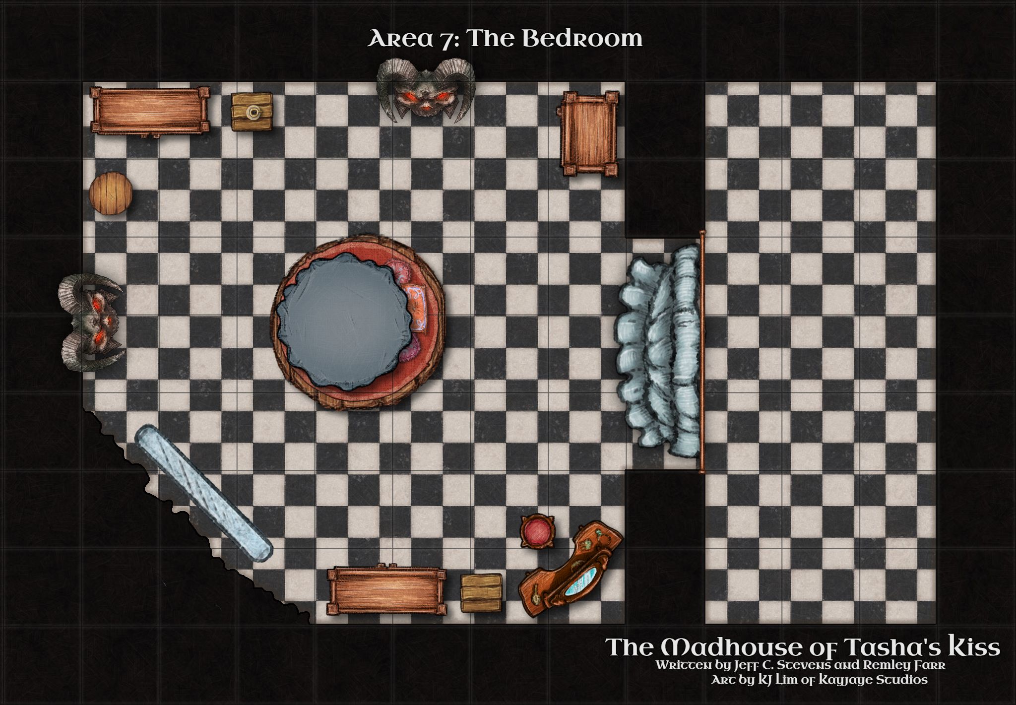 Area 7: The Bedroom (Grid) | Inkarnate - Create Fantasy Maps Online
