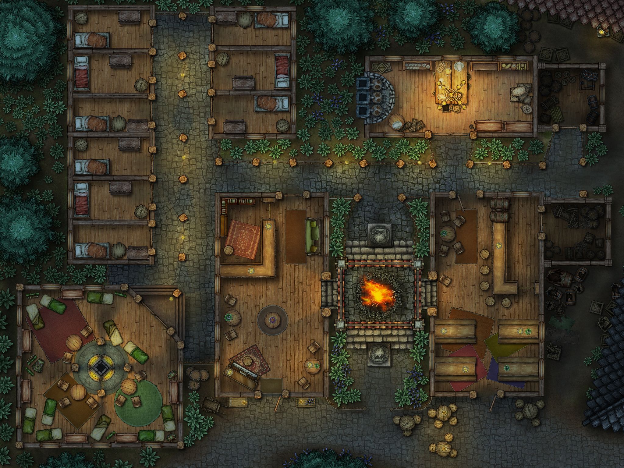 The Flaming Repose - Inn | Inkarnate - Create Fantasy Maps Online