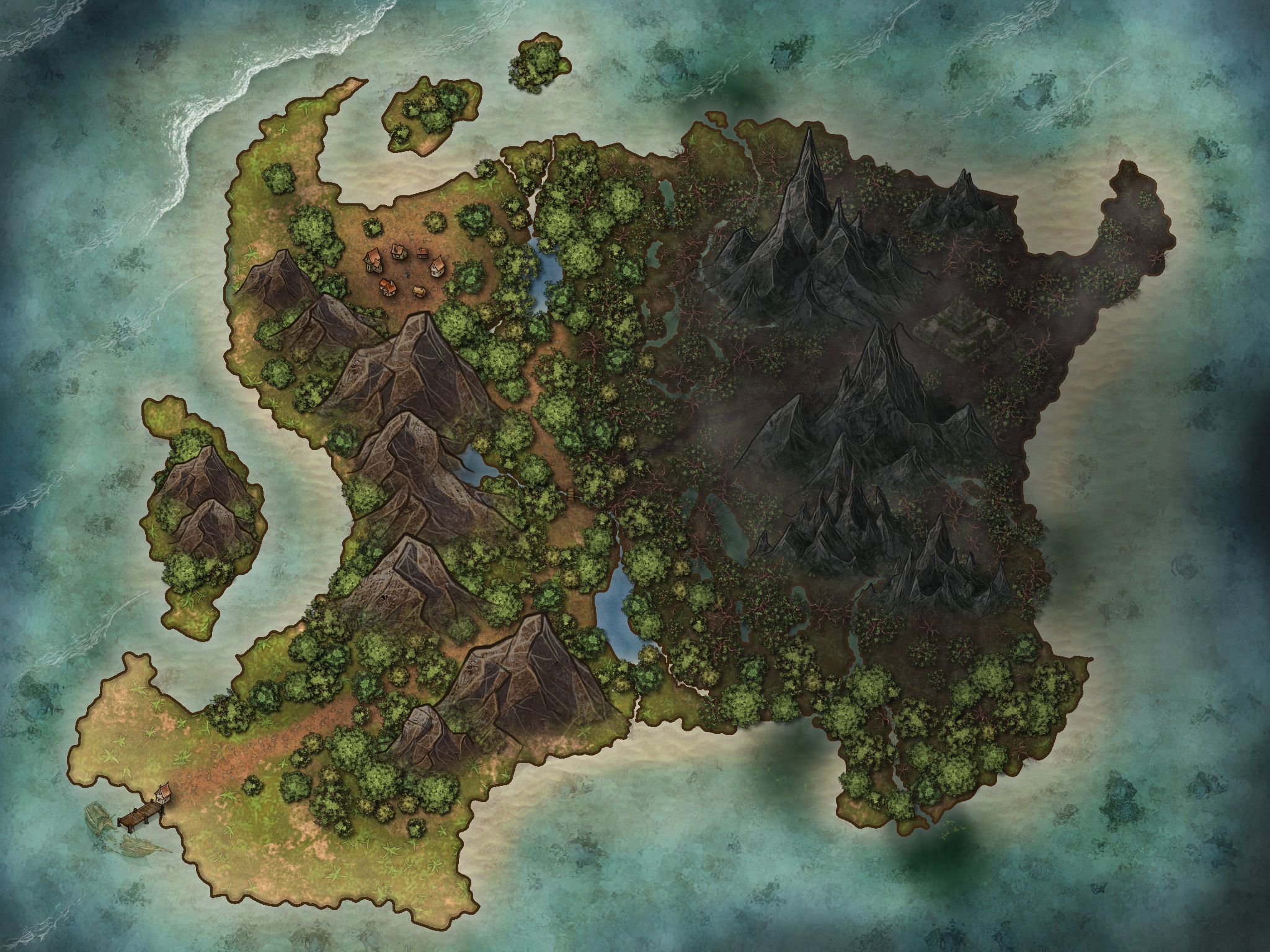 Isle of Shadow | Inkarnate - Create Fantasy Maps Online