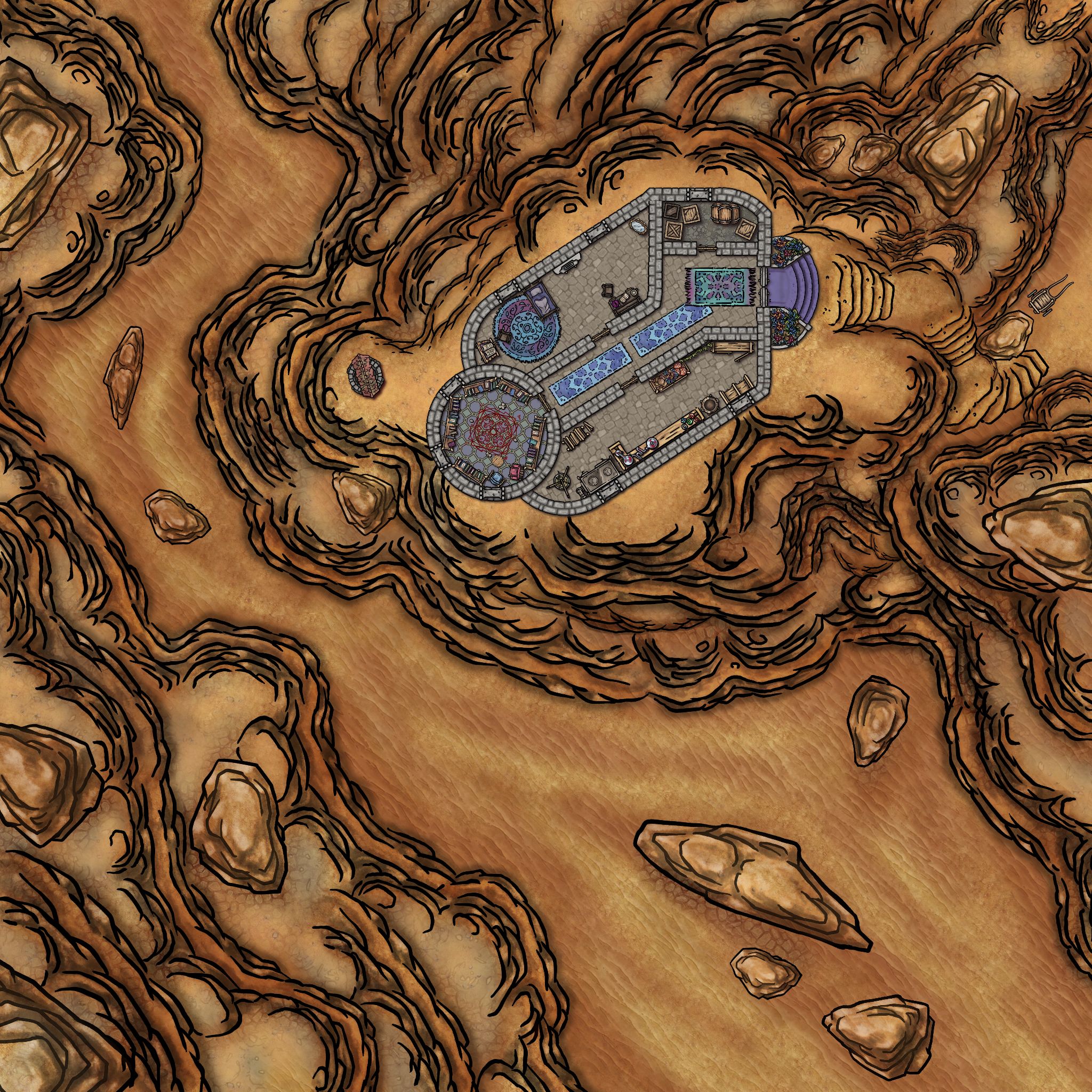 (WBM) Dry Riverbed/Desert Ravine (Sorcerer's Citadel version ...