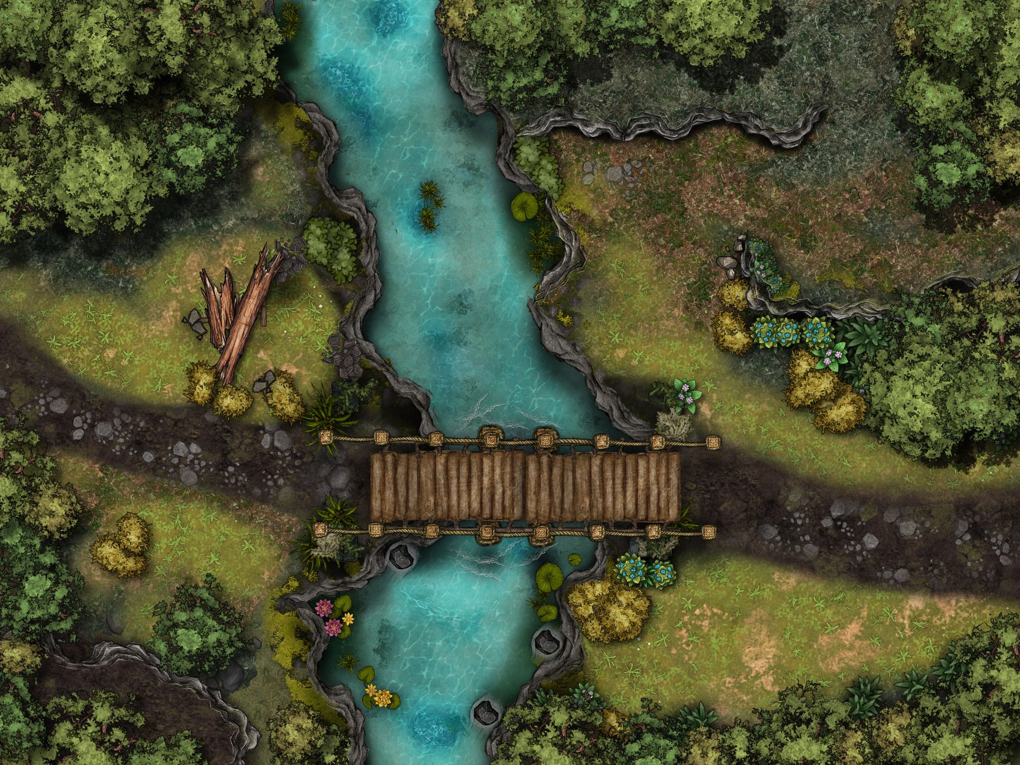 River ambush | Inkarnate - Create Fantasy Maps Online