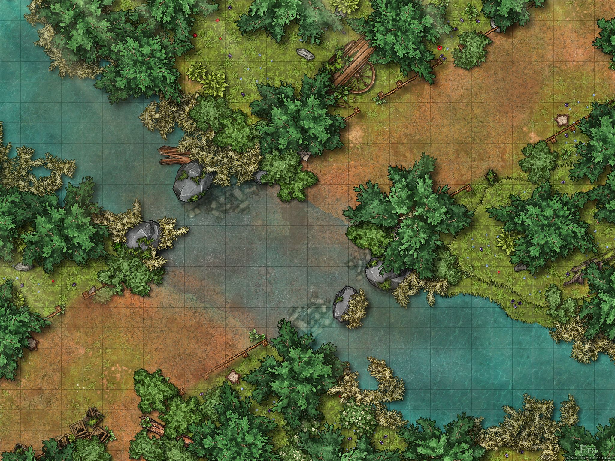 There used to be a bridge GRID | Inkarnate - Create Fantasy Maps Online