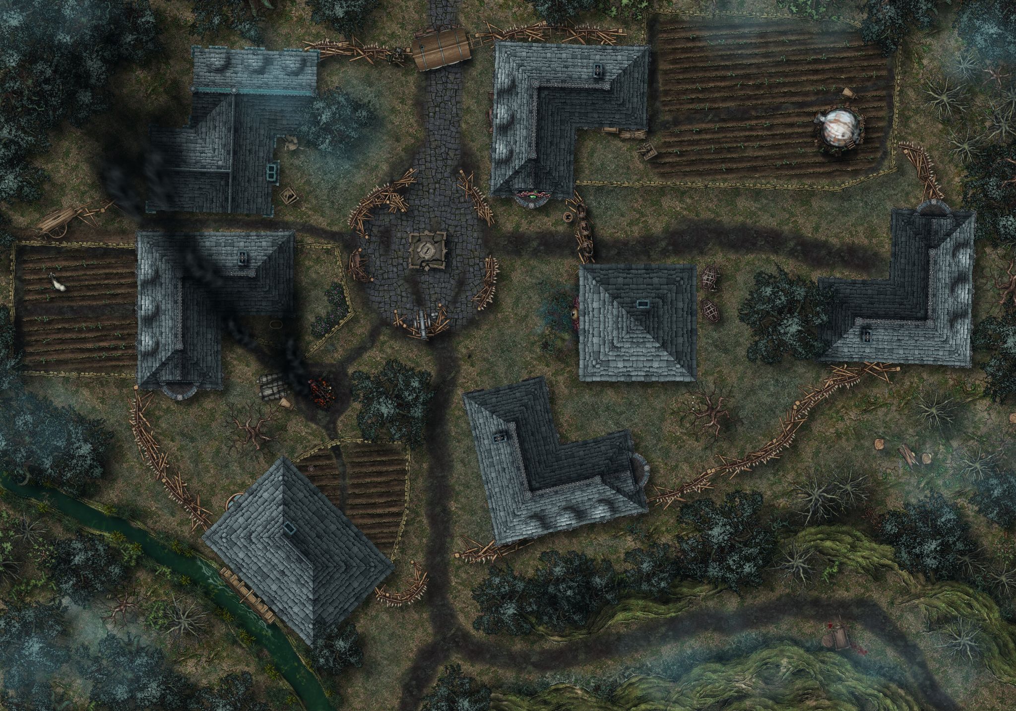 Creepy Town Bloodborne Style | Inkarnate - Create Fantasy Maps Online