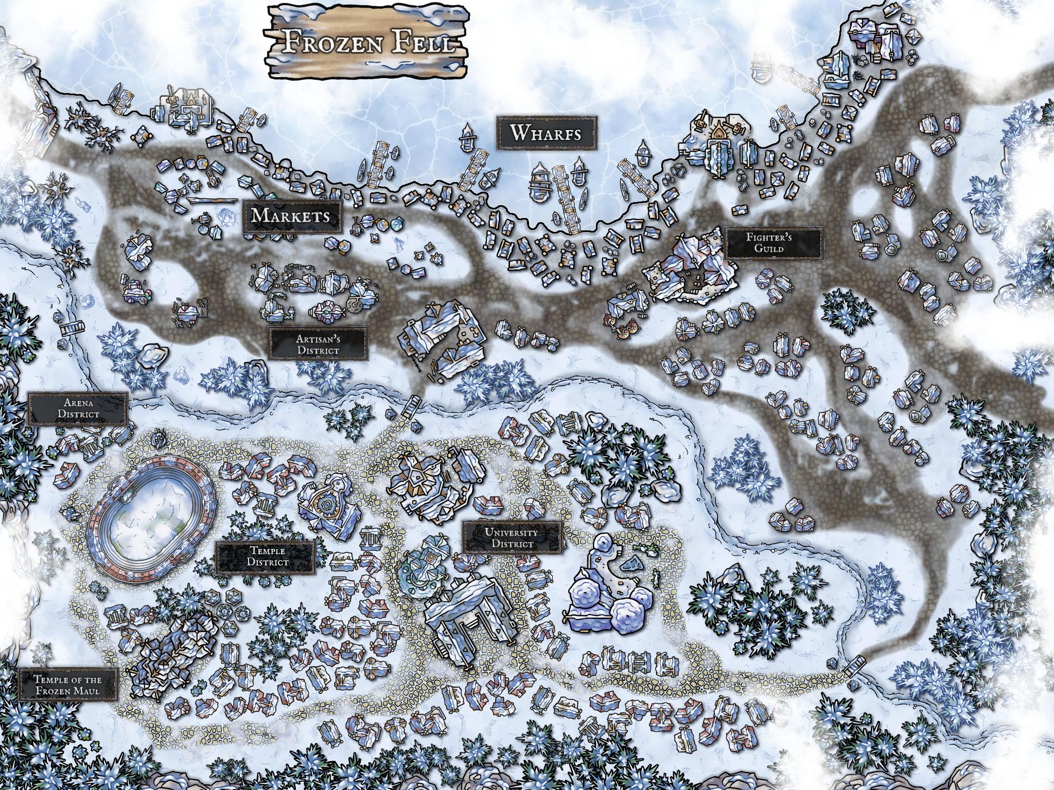 Winter City | Inkarnate - Create Fantasy Maps Online