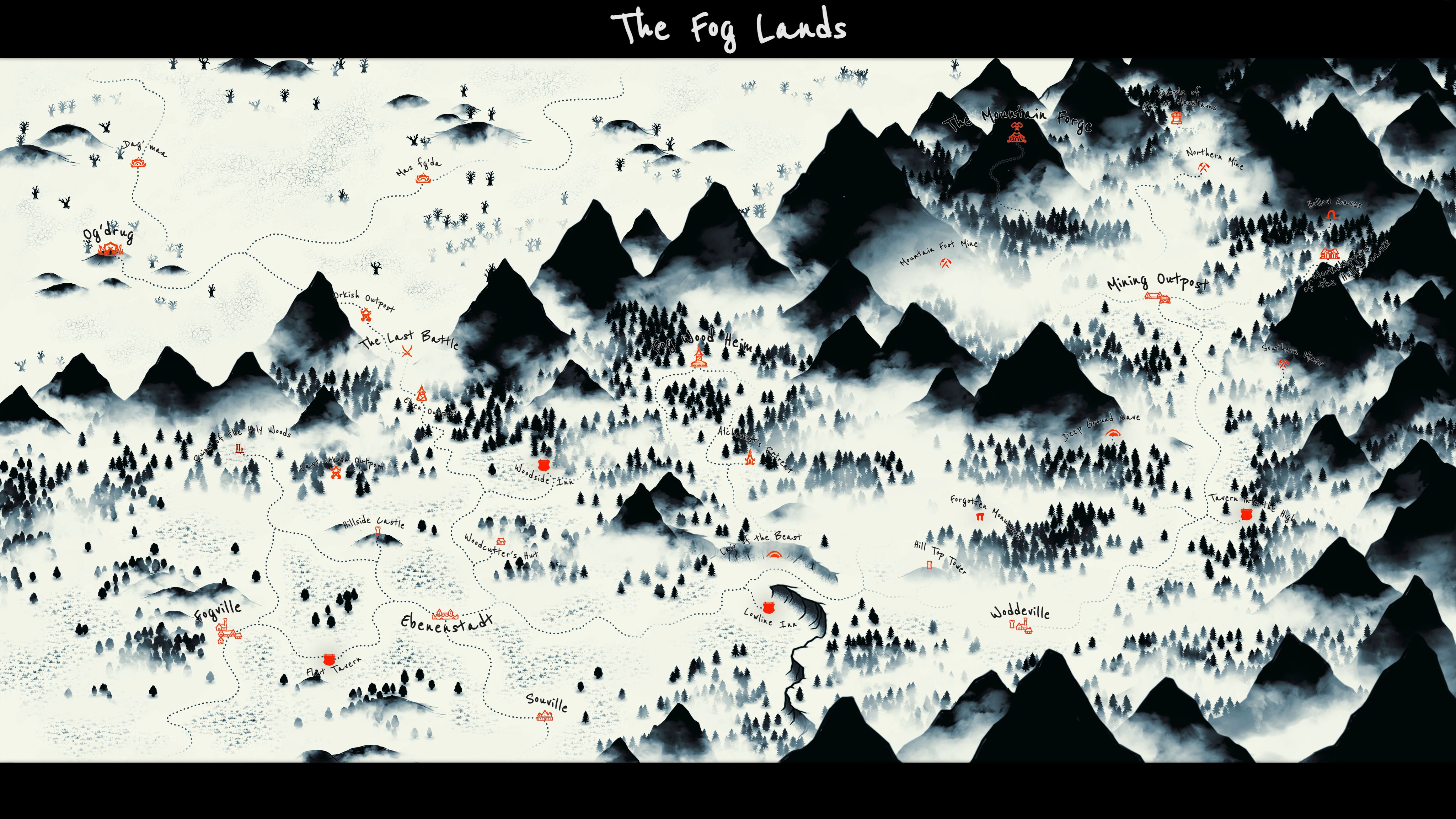 The Fog Lands | Inkarnate - Create Fantasy Maps Online