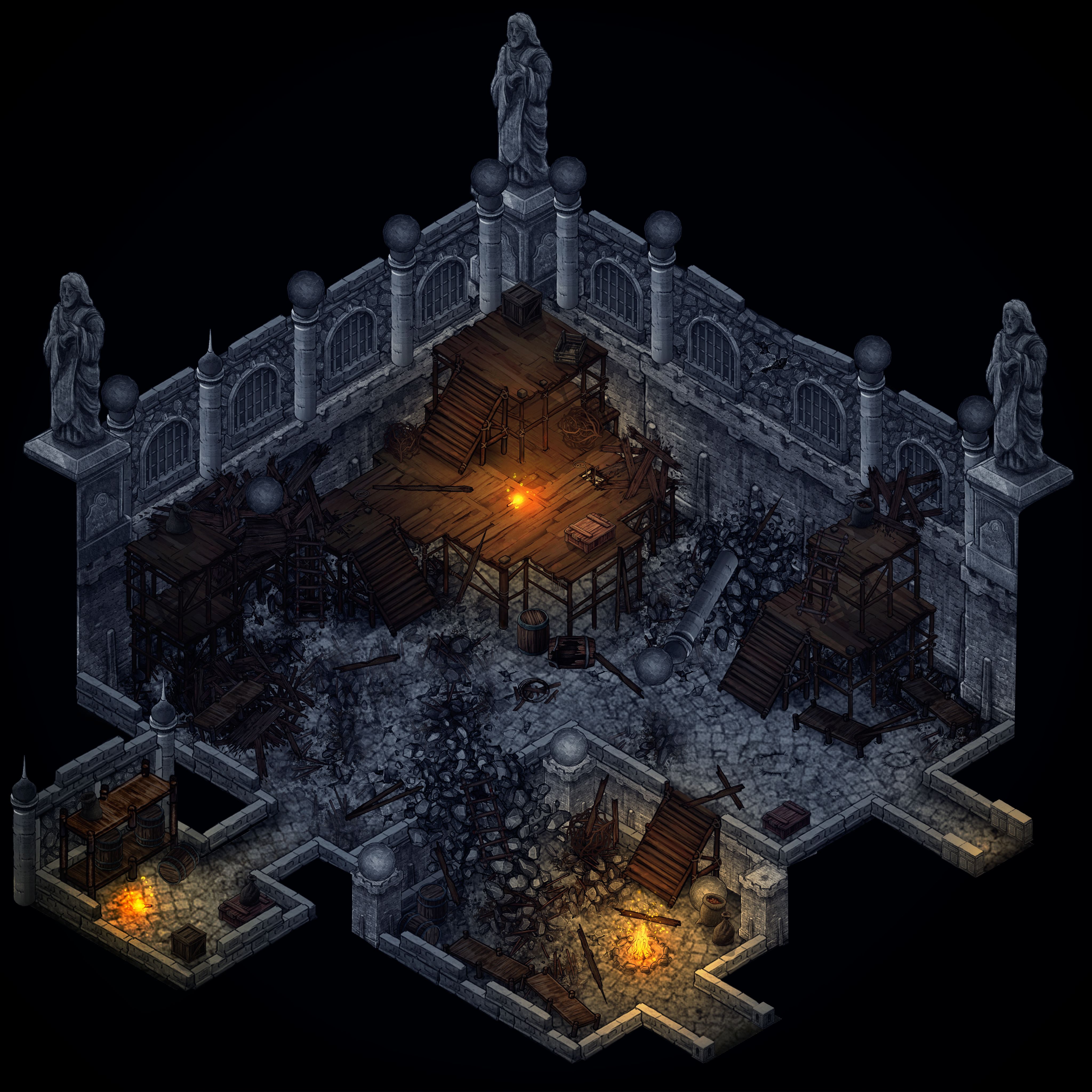 Ruined City Storage Room | Inkarnate - Create Fantasy Maps Online