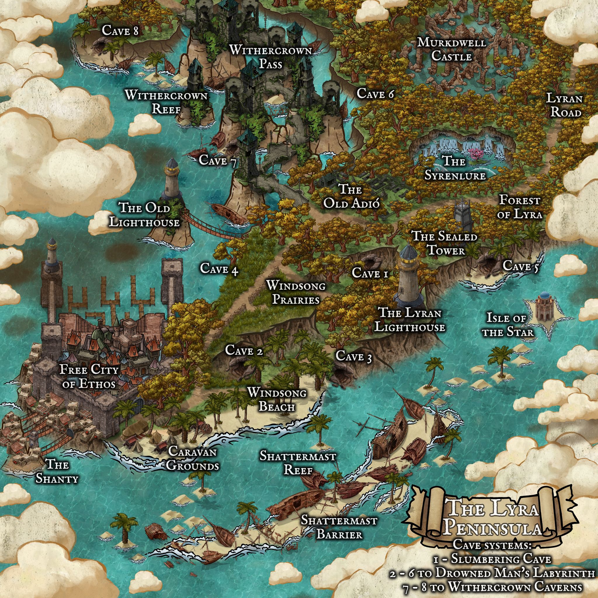 Lyra Peninsula | Inkarnate - Create Fantasy Maps Online