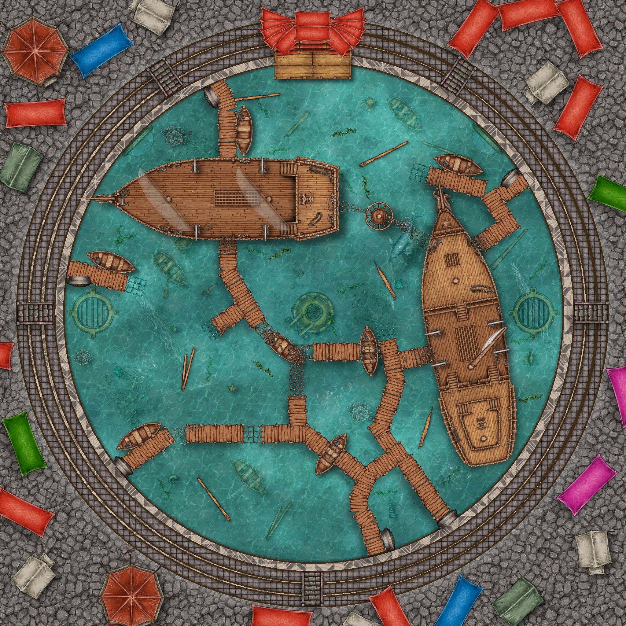 Battlemap The Colosseum A Two Level Battle Arena And